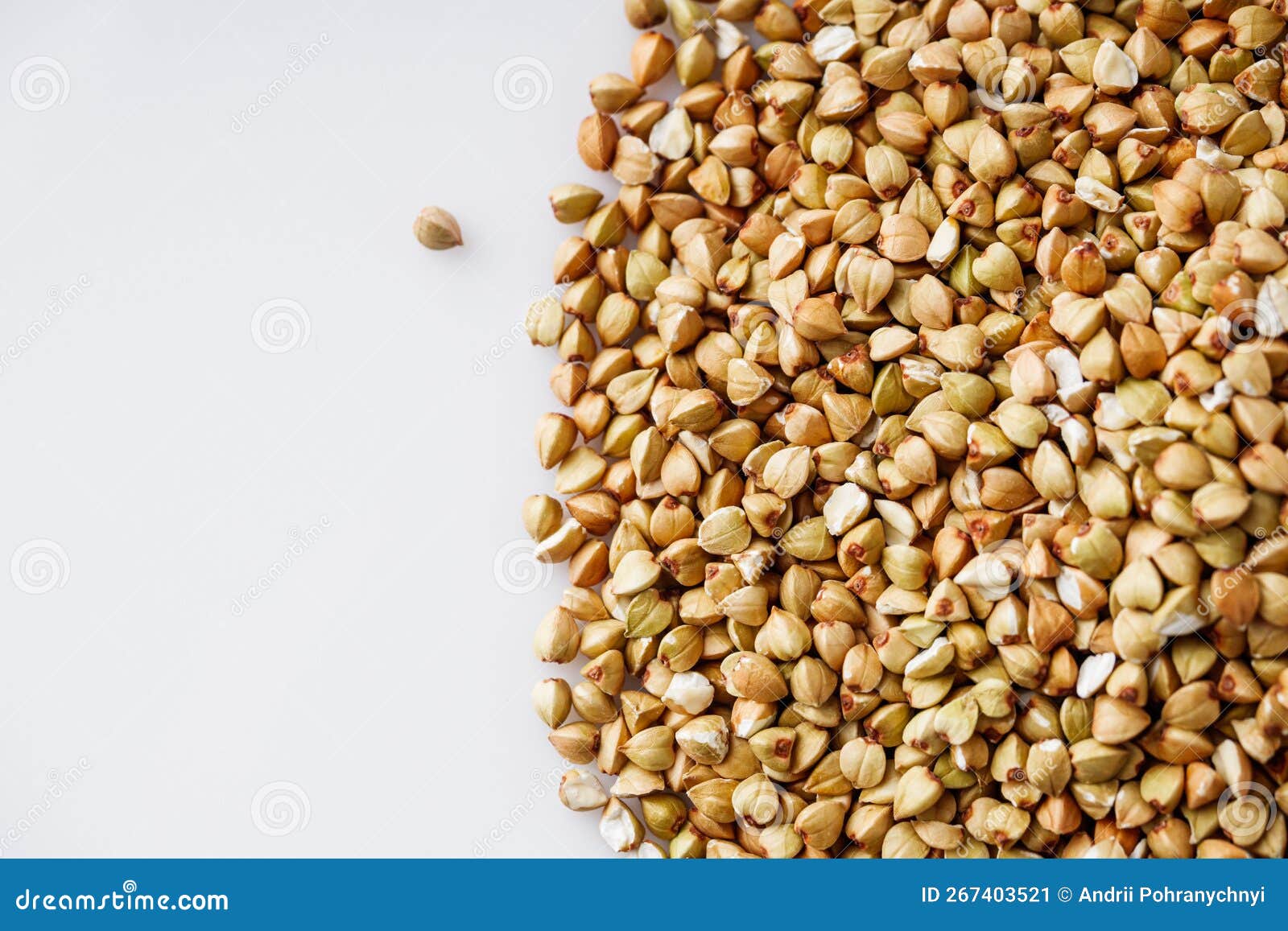Organic Raw Green Buckwheat on a White Background Stock Image - Image ...