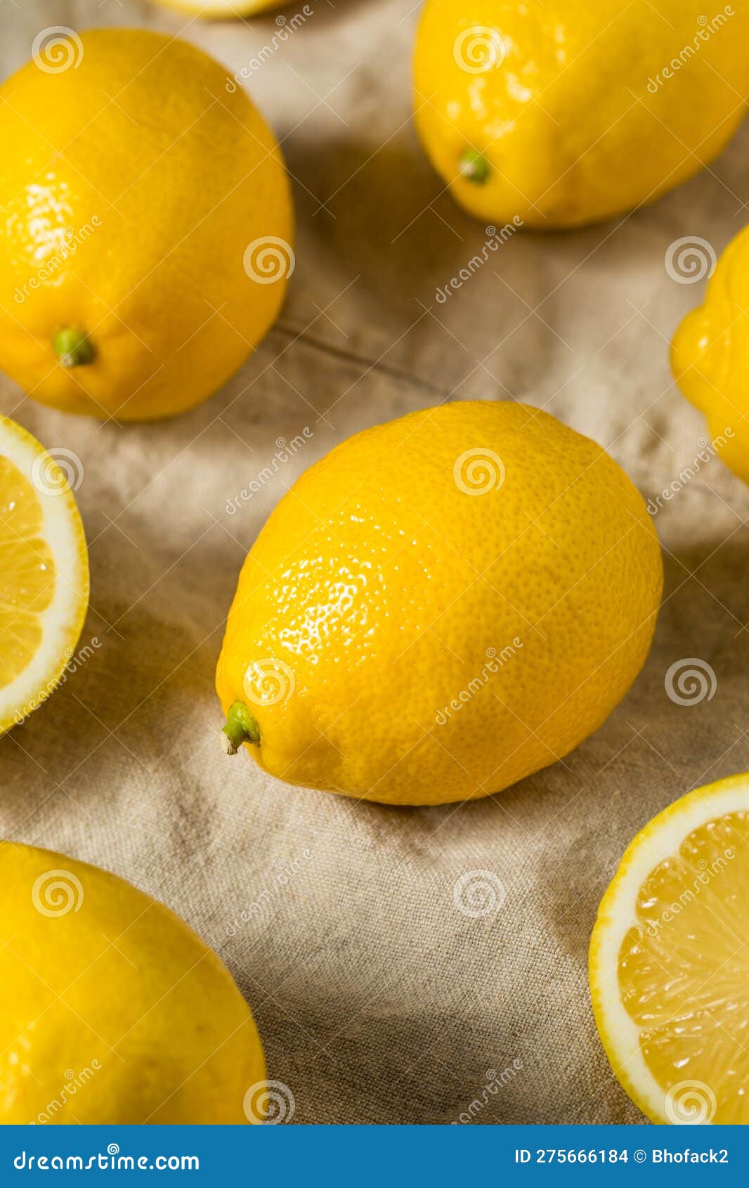 Organic Raw Seedless Yellow Lemons Stock Photo - Image of citrus ...