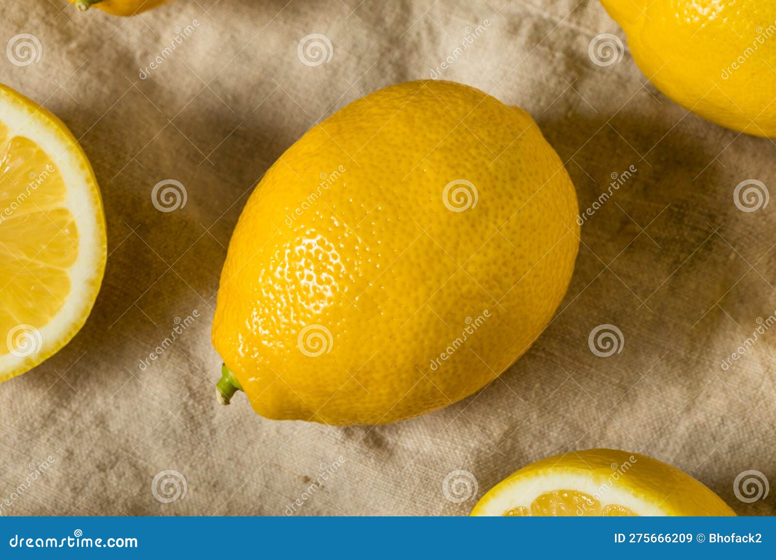 Organic Raw Seedless Yellow Lemons Stock Image - Image of food, organic ...