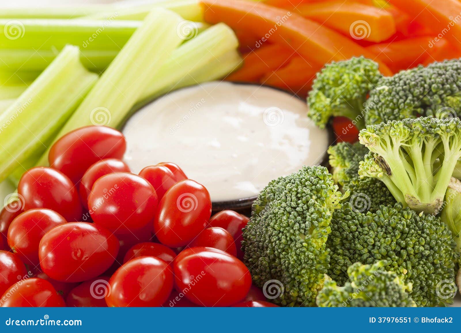 Organic Raw Vegetables with Ranch Dip Stock Image - Image of tasty ...