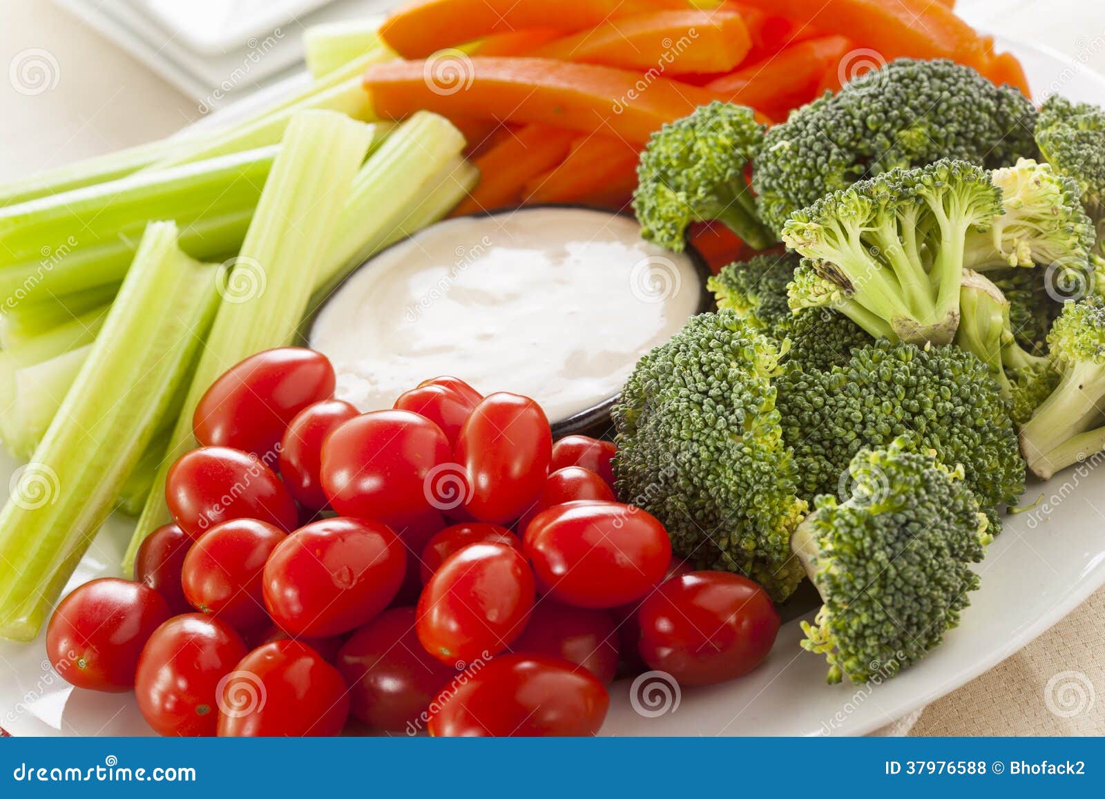 Organic Raw Vegetables with Ranch Dip Stock Photo - Image of sticks ...