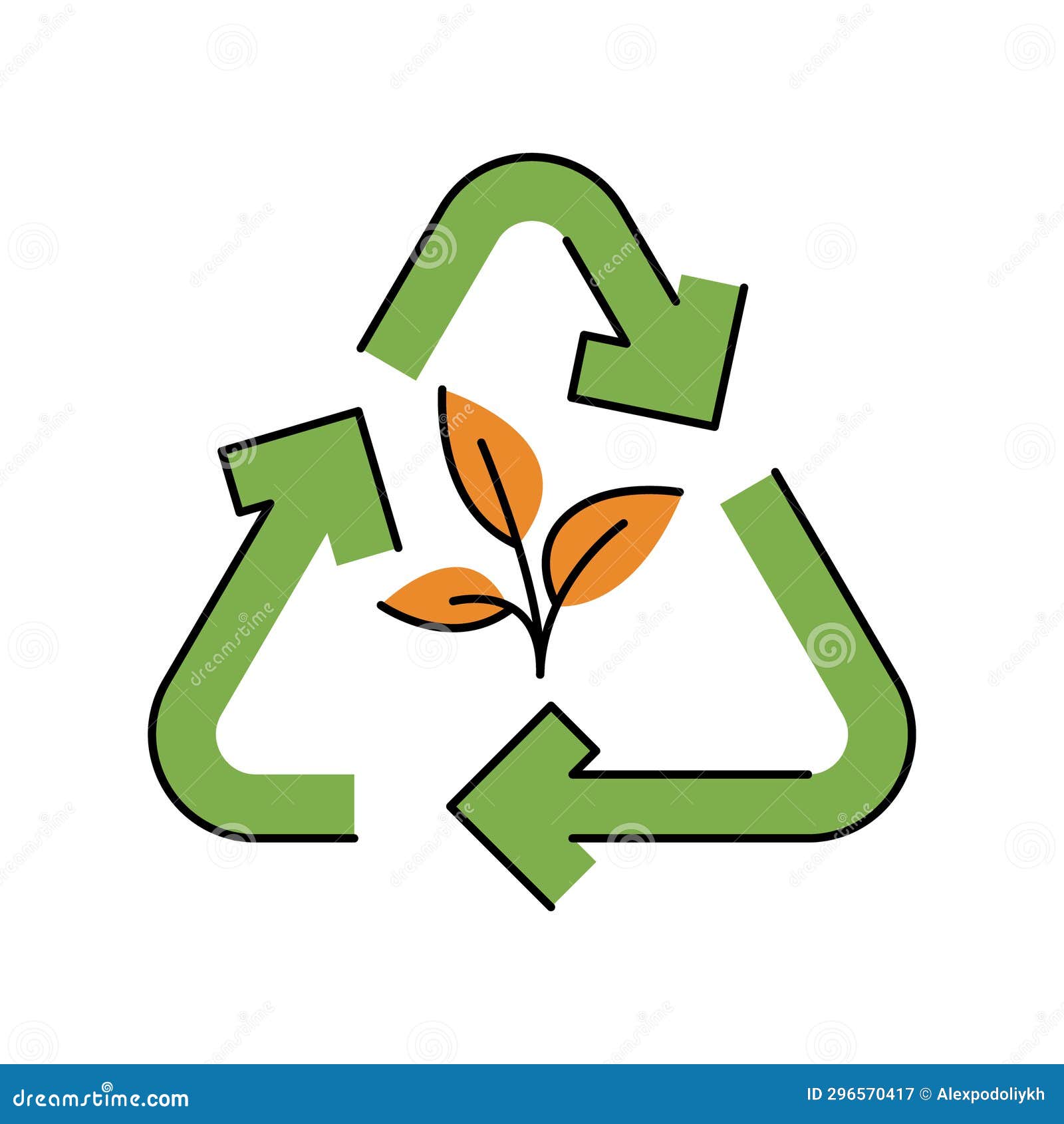 Organic Recycle Color Line Icon. Composting. Vector Isolated Element ... Organic Recycle Color Line Icon. Composting. Vector Isolated Element ...