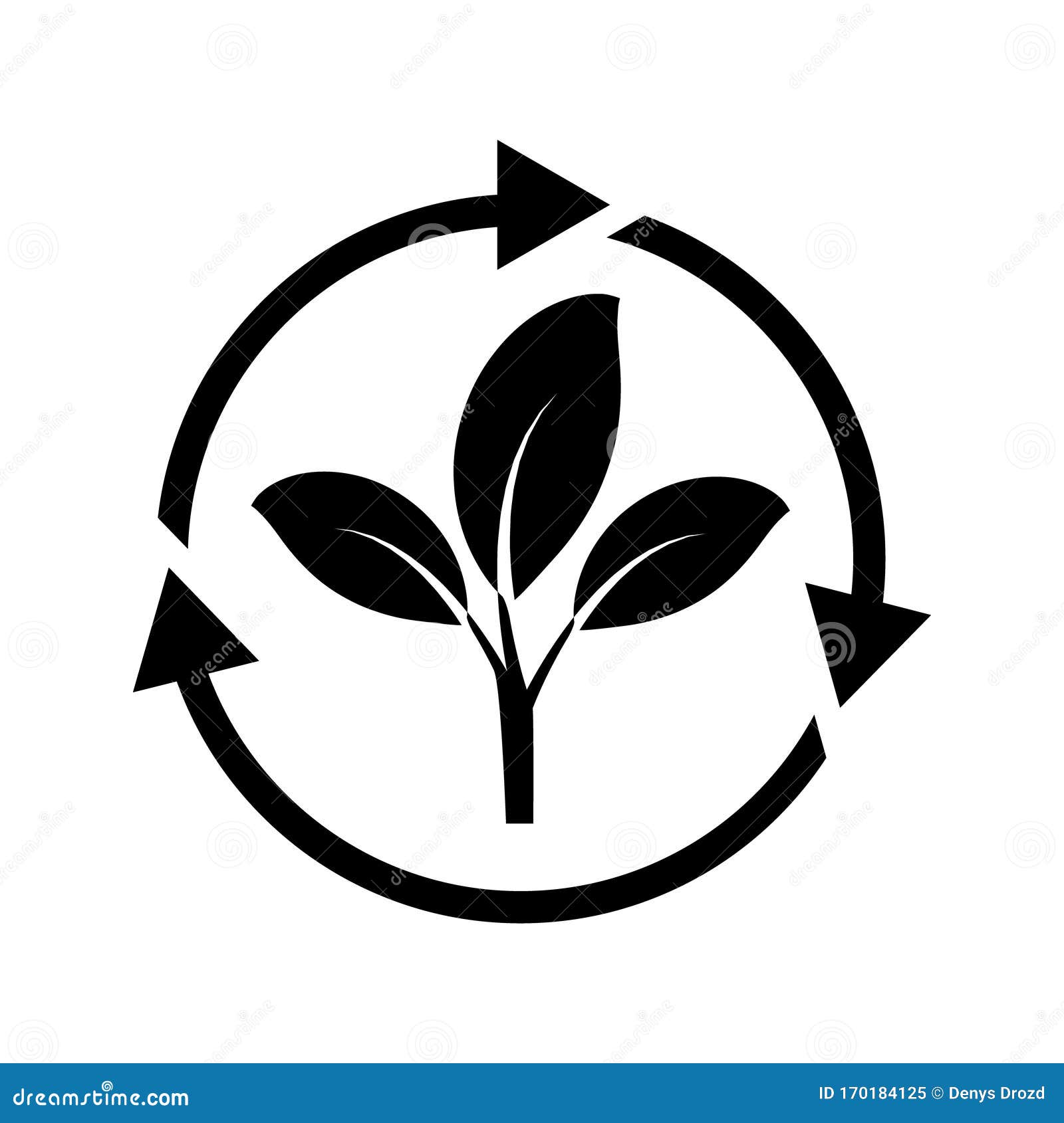 Organic Recycle Vector Icon Eco Care Illustration Sign Reusable Environmental Symbol Ecology