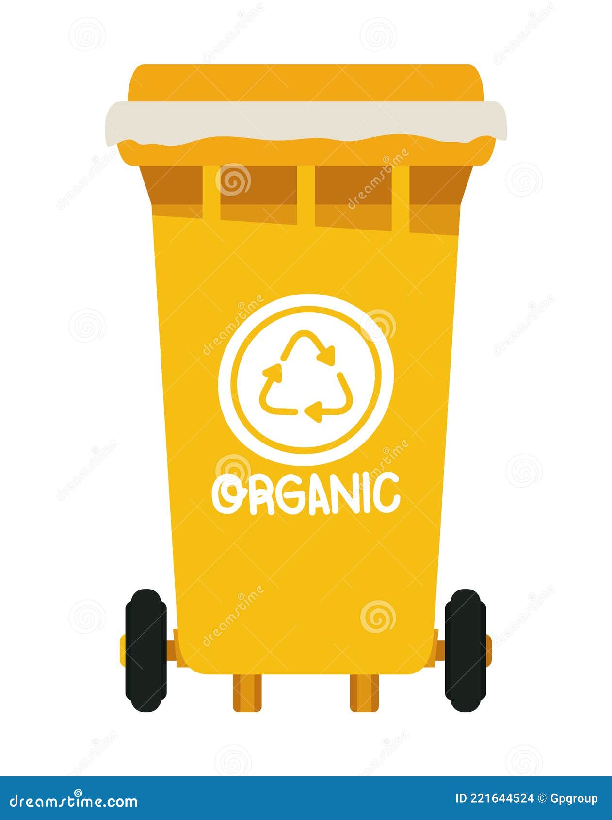 Organic Recycling Signs Icon Set Of Black And White Types. Isolated ...