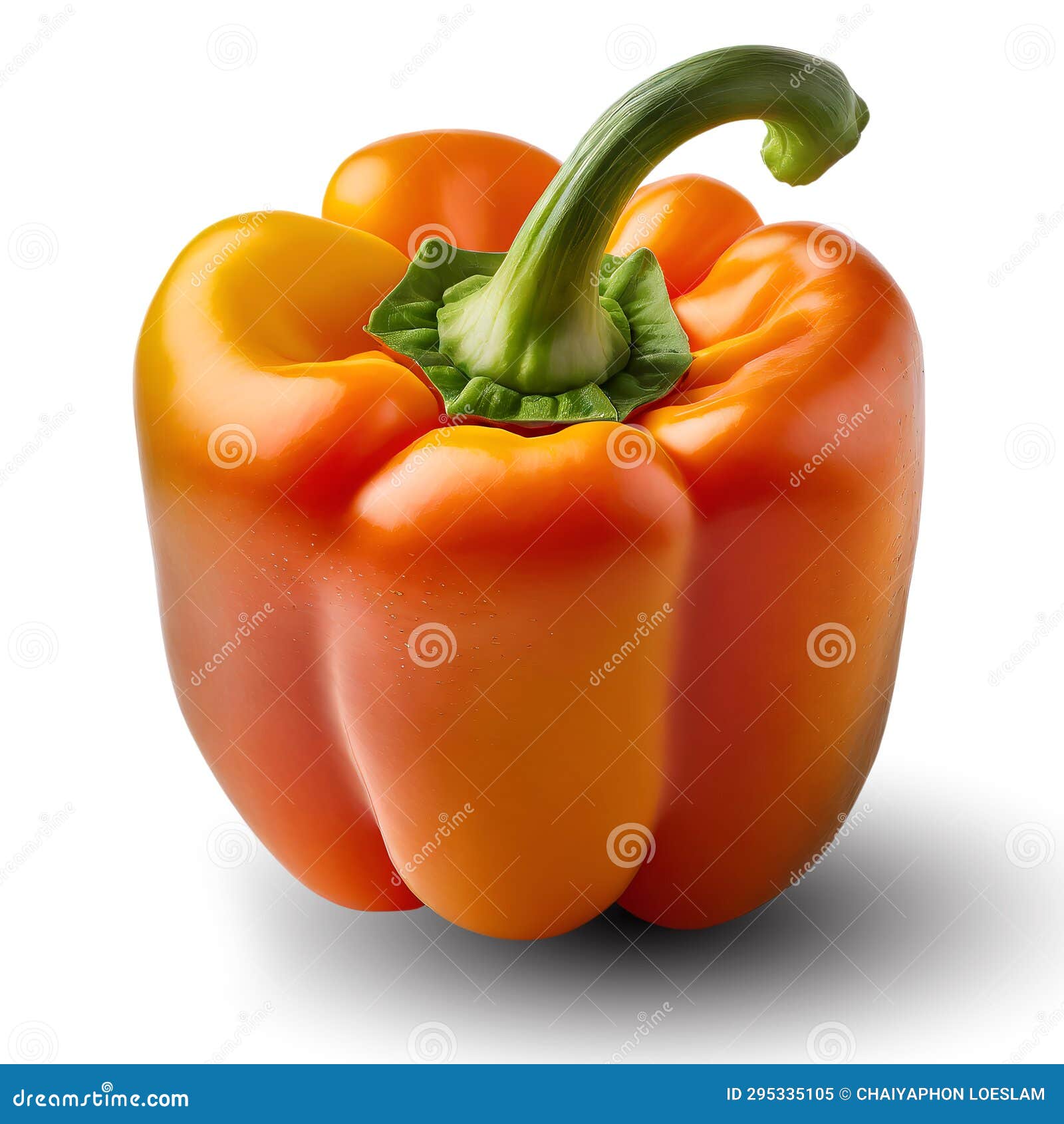 Organic Red Bell Pepper Isolated on White Stock Image - Image of ...