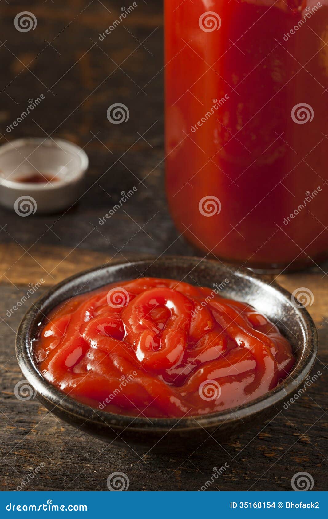 Organic Red Ketchup Sauce stock photo. Image of pepper - 35168154
