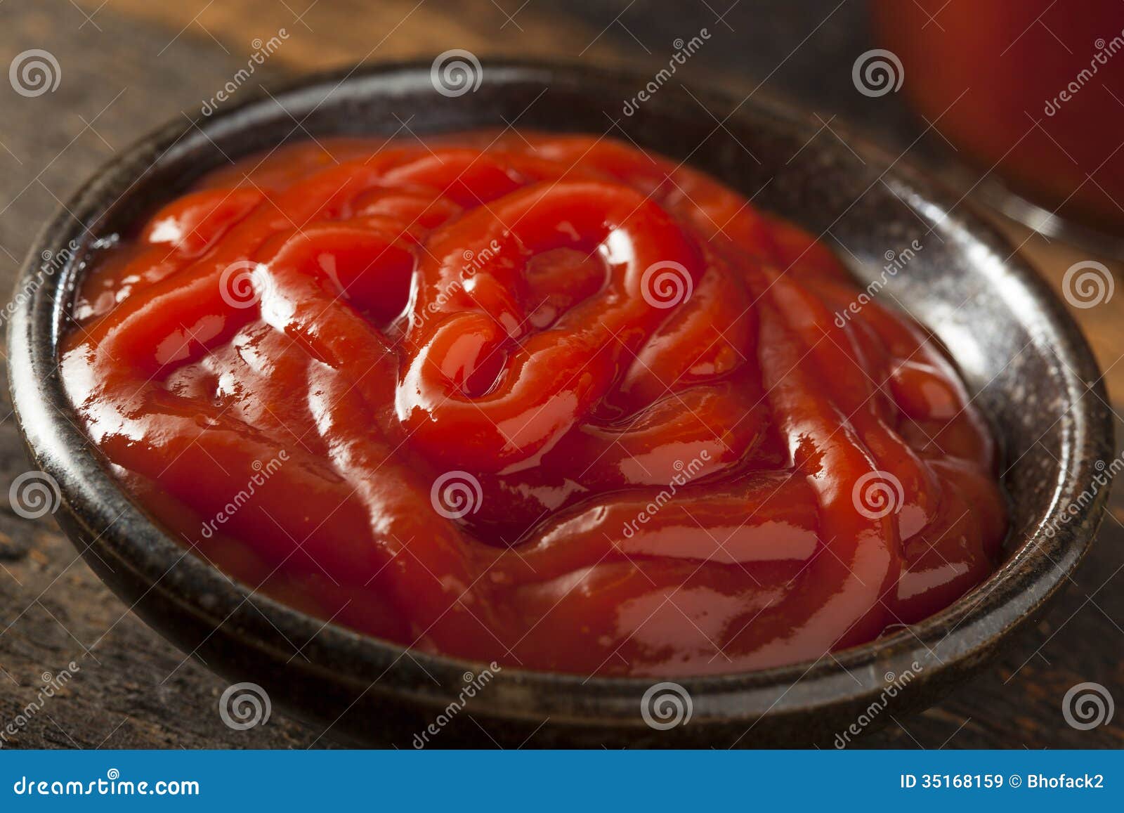 Organic Red Ketchup Sauce stock image. Image of container - 35168159