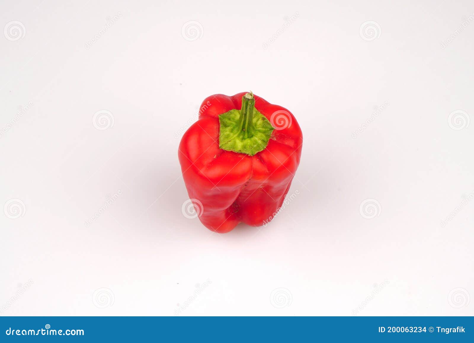 Organic Red Pepper on a White Background Stock Photo - Image of color ...