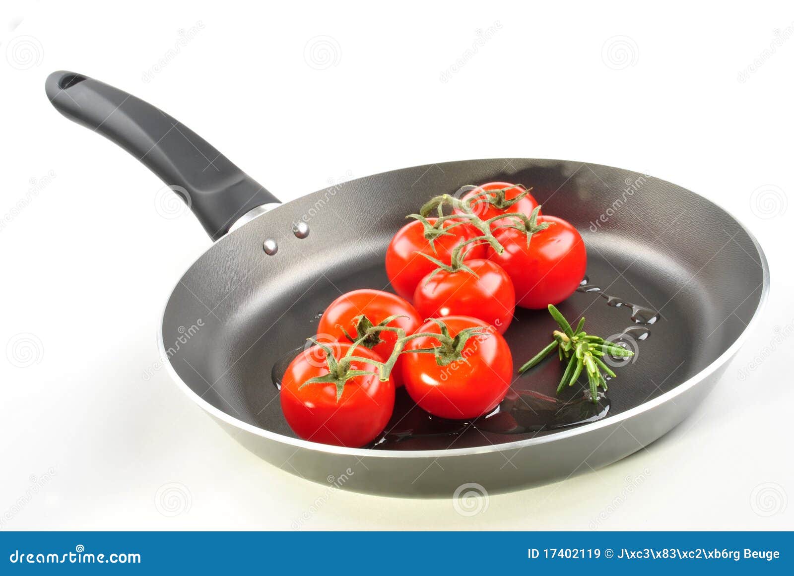 Organic Red Tomato in a Pan Stock Image - Image of rosemary, tomato ...