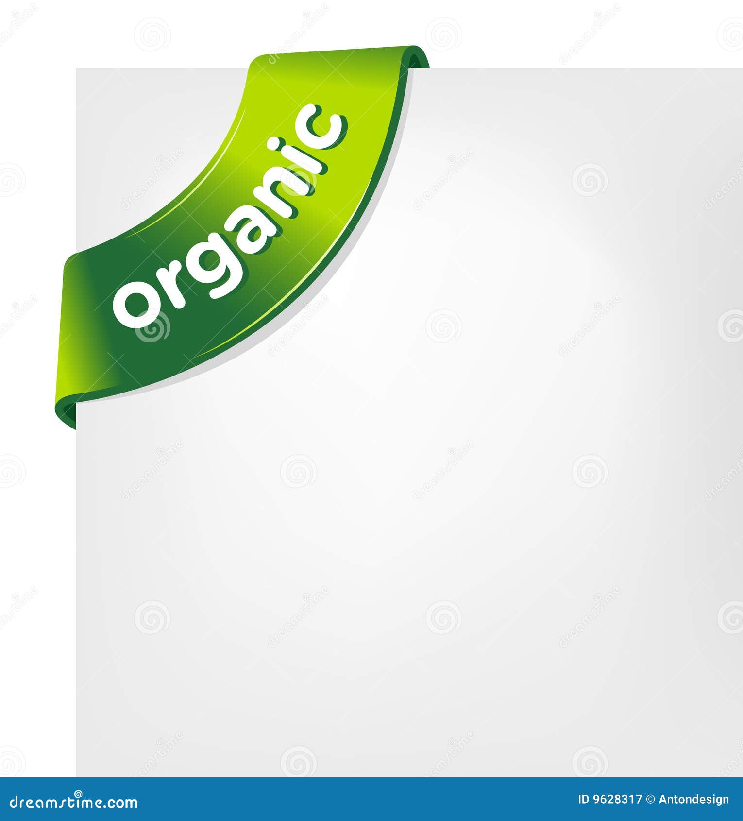 ORGANIC ribbon stock illustration. Illustration of product - 9628317