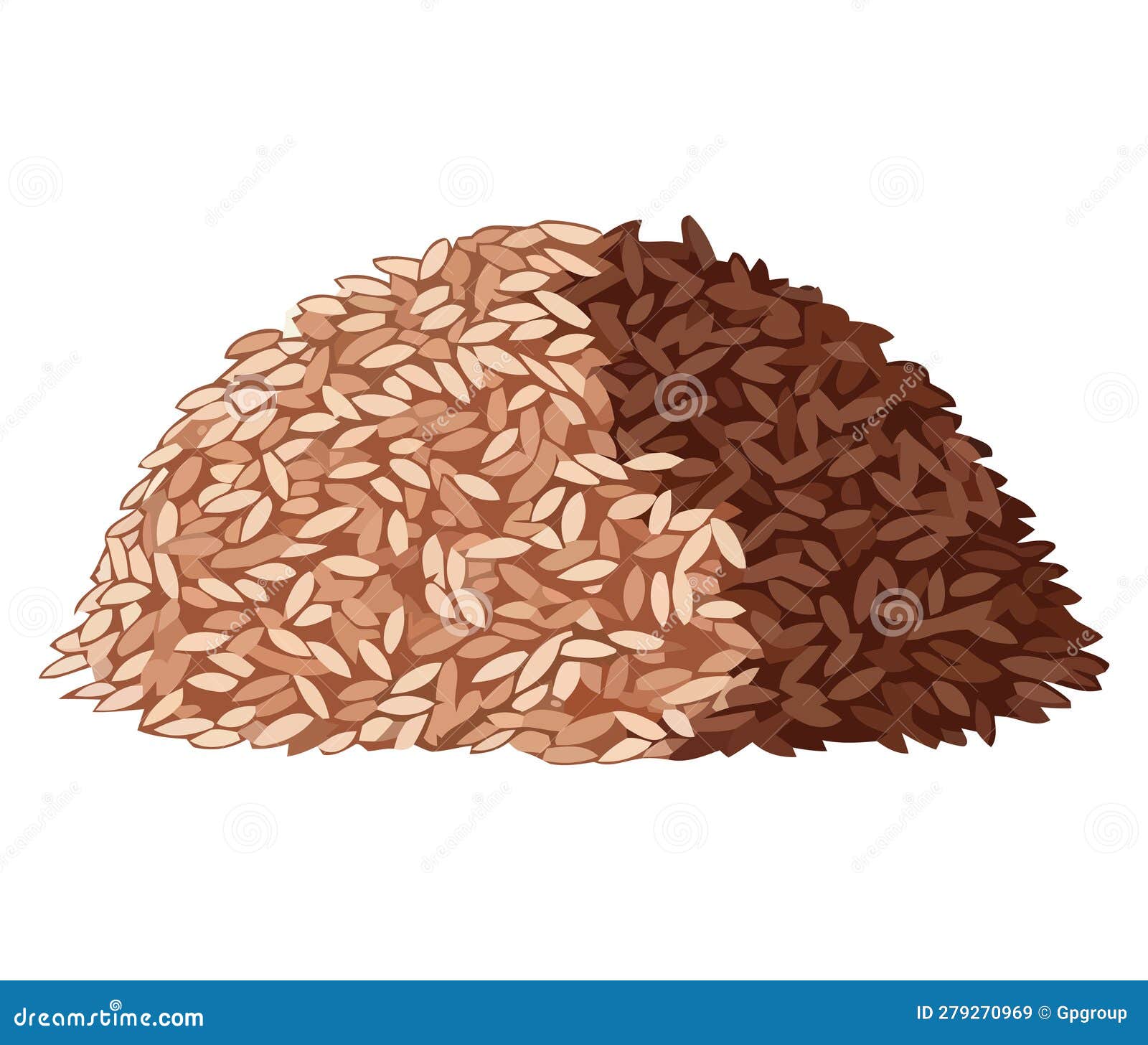 Organic rice illustration stock vector. Illustration of jasmine - 279270969