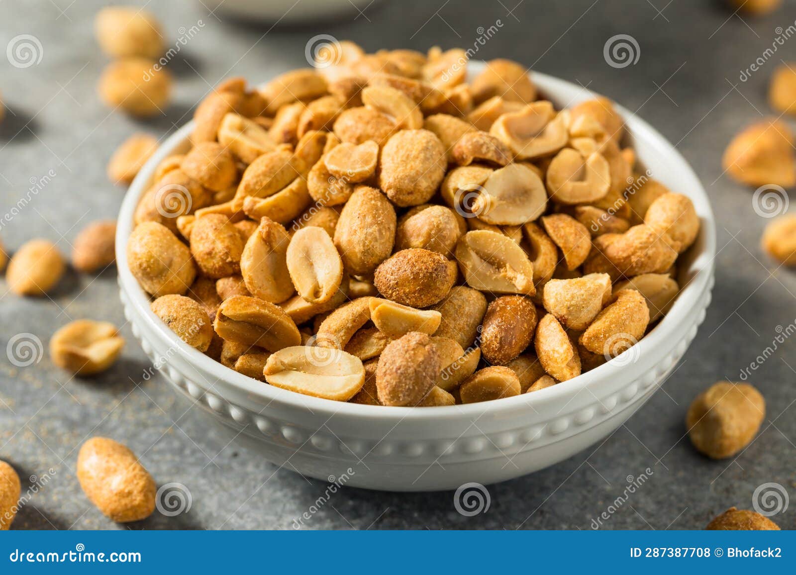 Organic Roasted and Salted Peanuts Stock Photo - Image of food ...