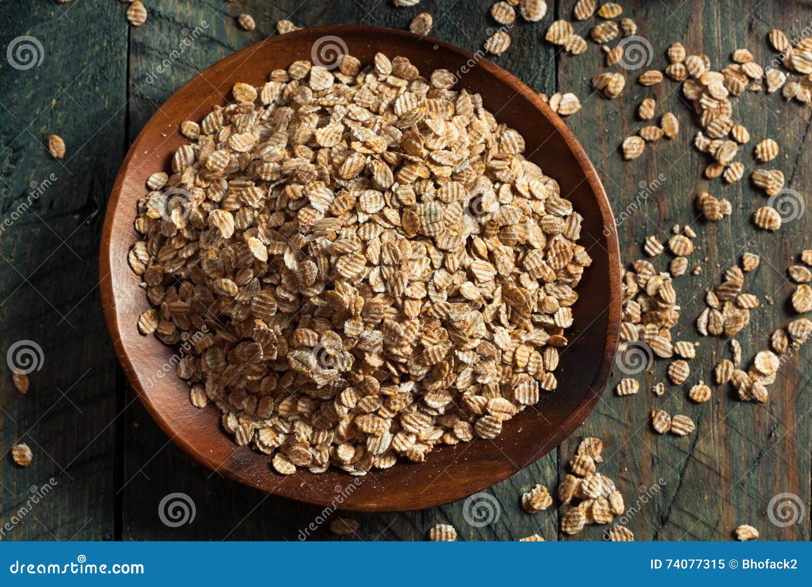 Organic Rolled Rye Flakes stock image. Image of seed - 74077315