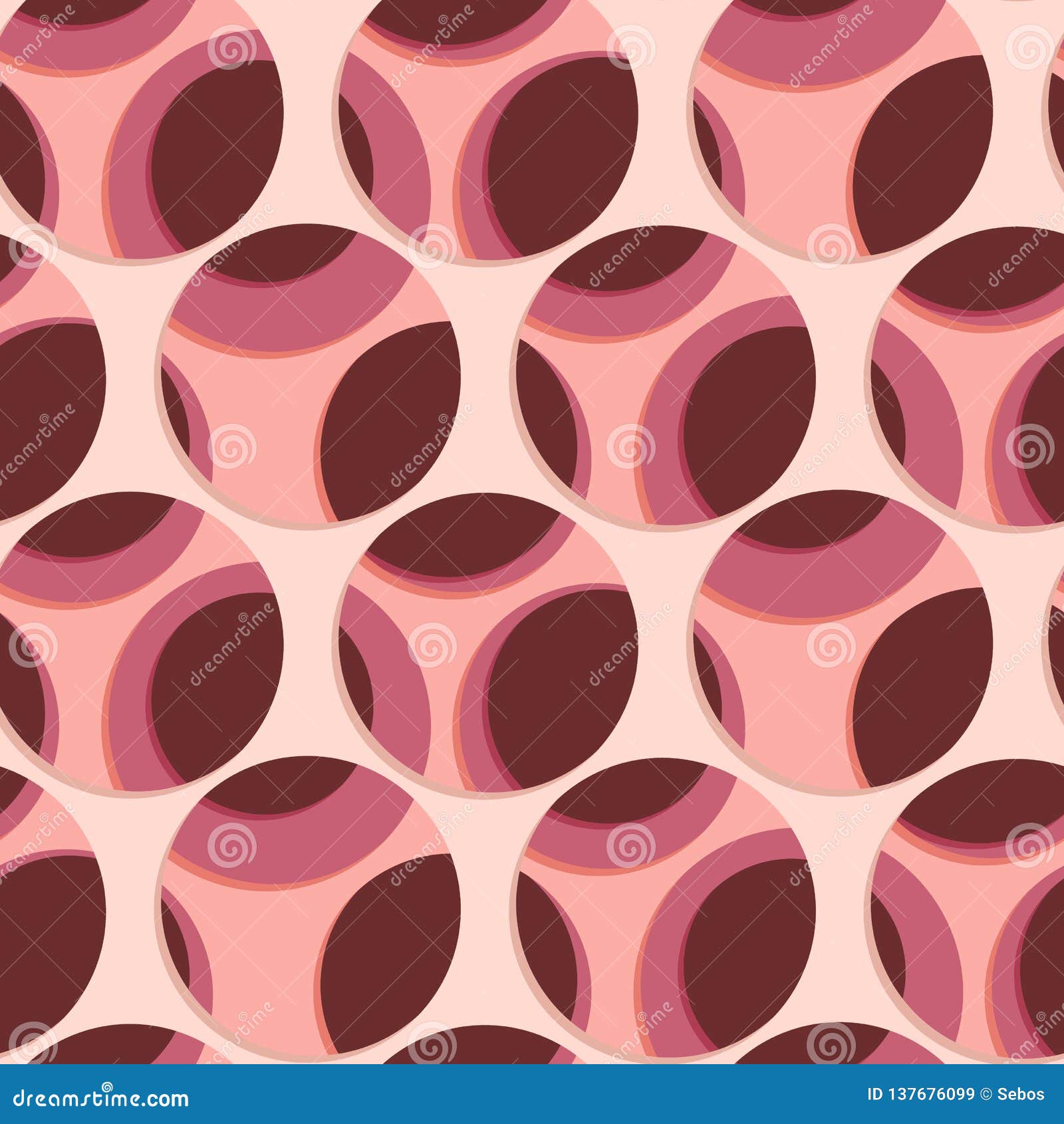 Organic Round Cells Seamless Pattern. Hole Layer Effect Abstract ...