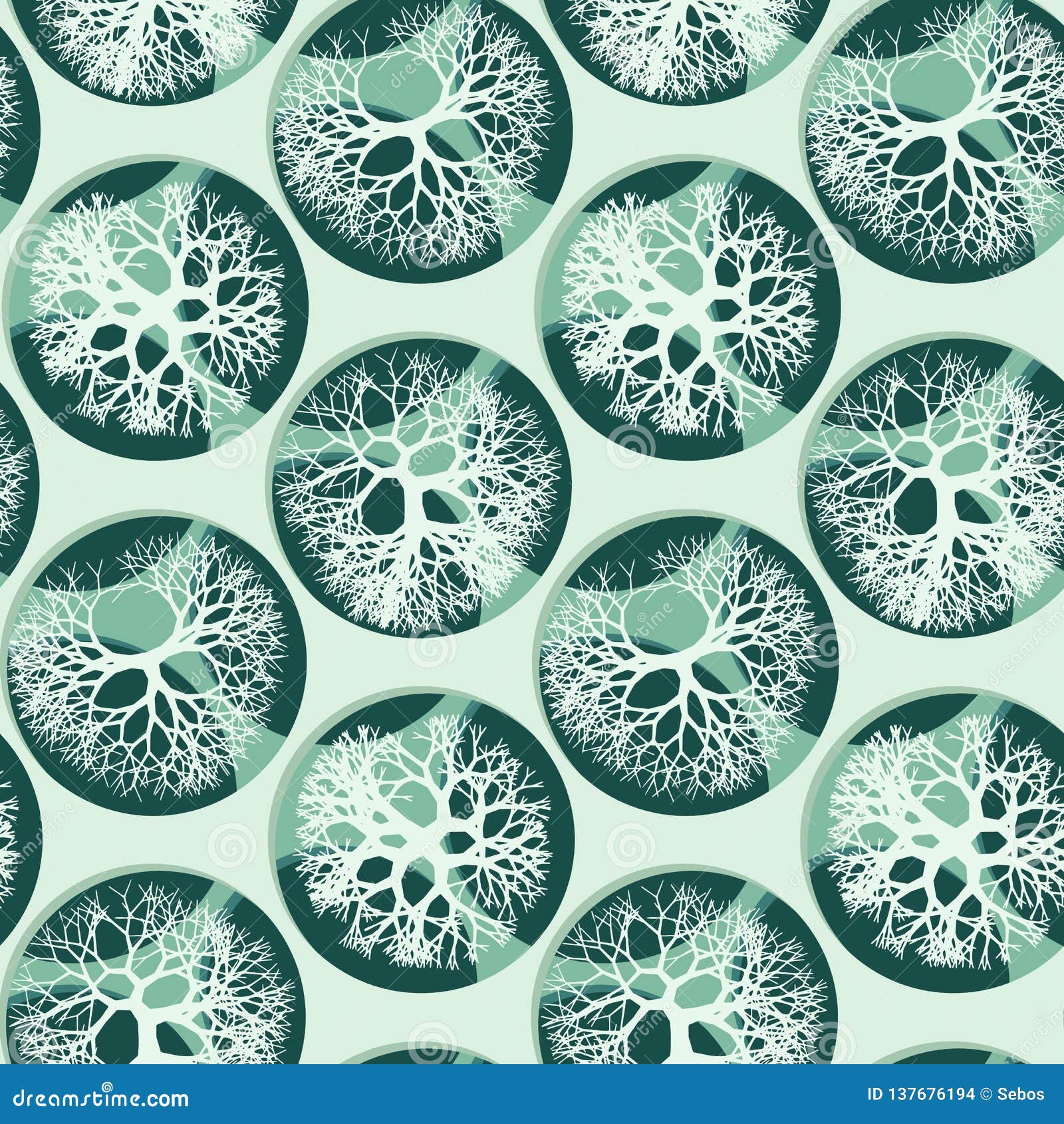 Organic Round Cells Seamless Pattern. Hole Layer Effect Abstract ...