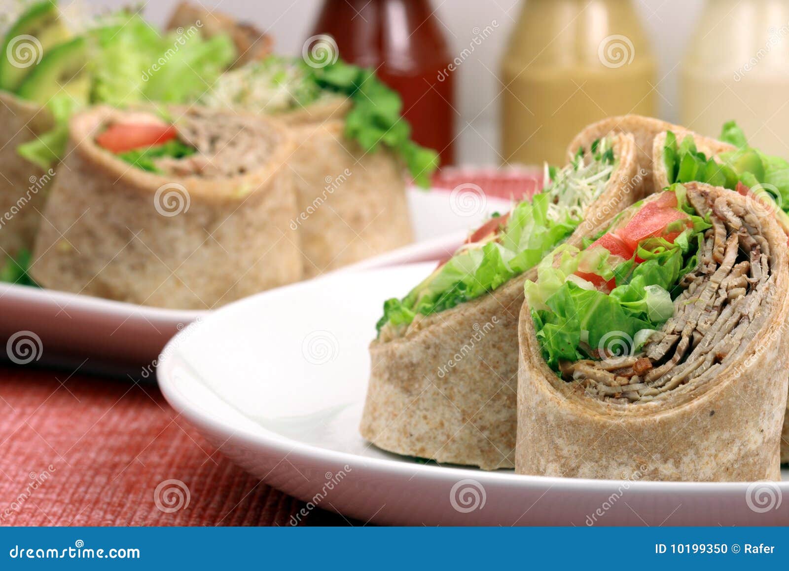 Organic sandwich wraps stock photo. Image of cooked, green - 10199350