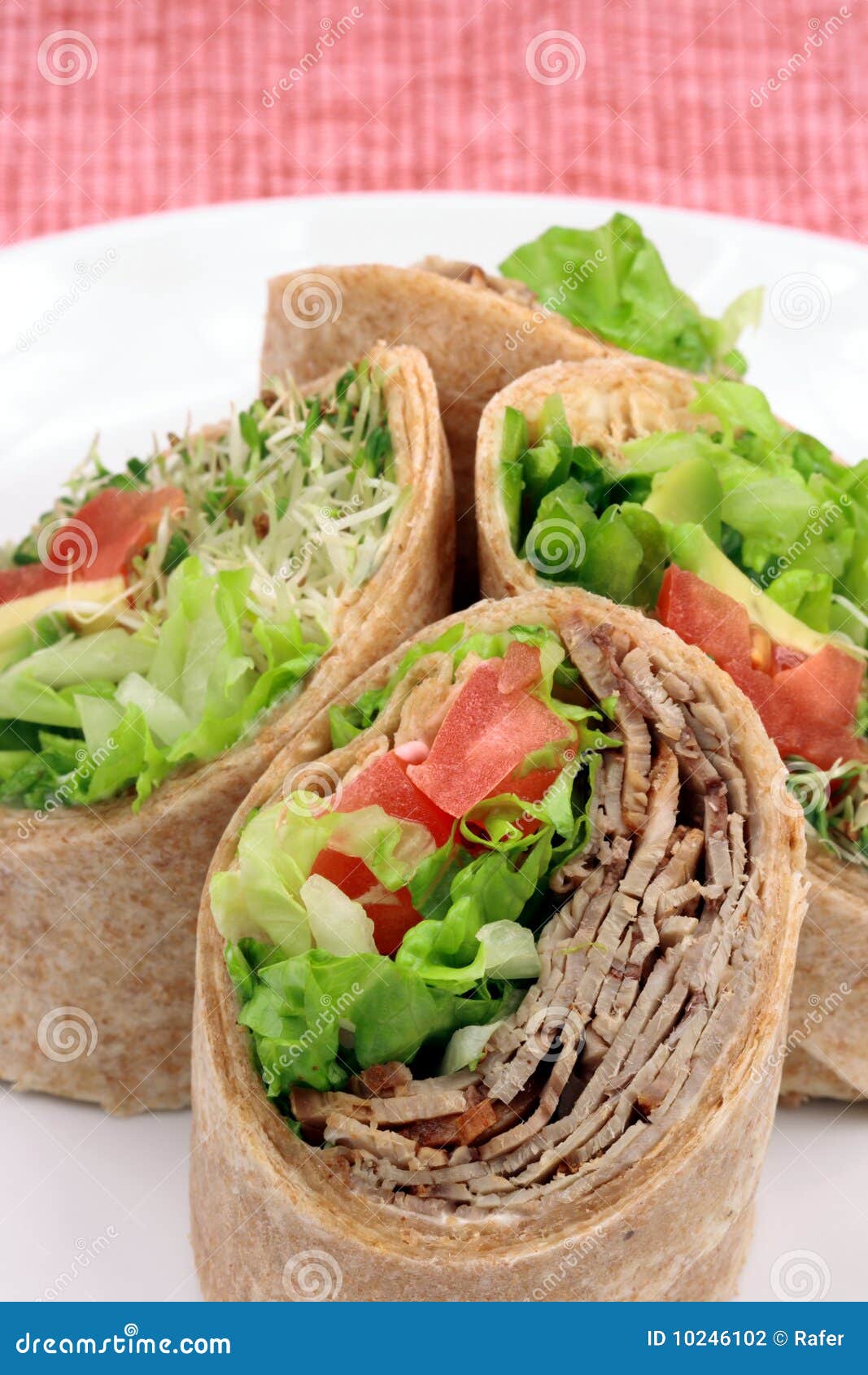 Organic sandwich wraps stock photo. Image of lunch, nature - 10246102