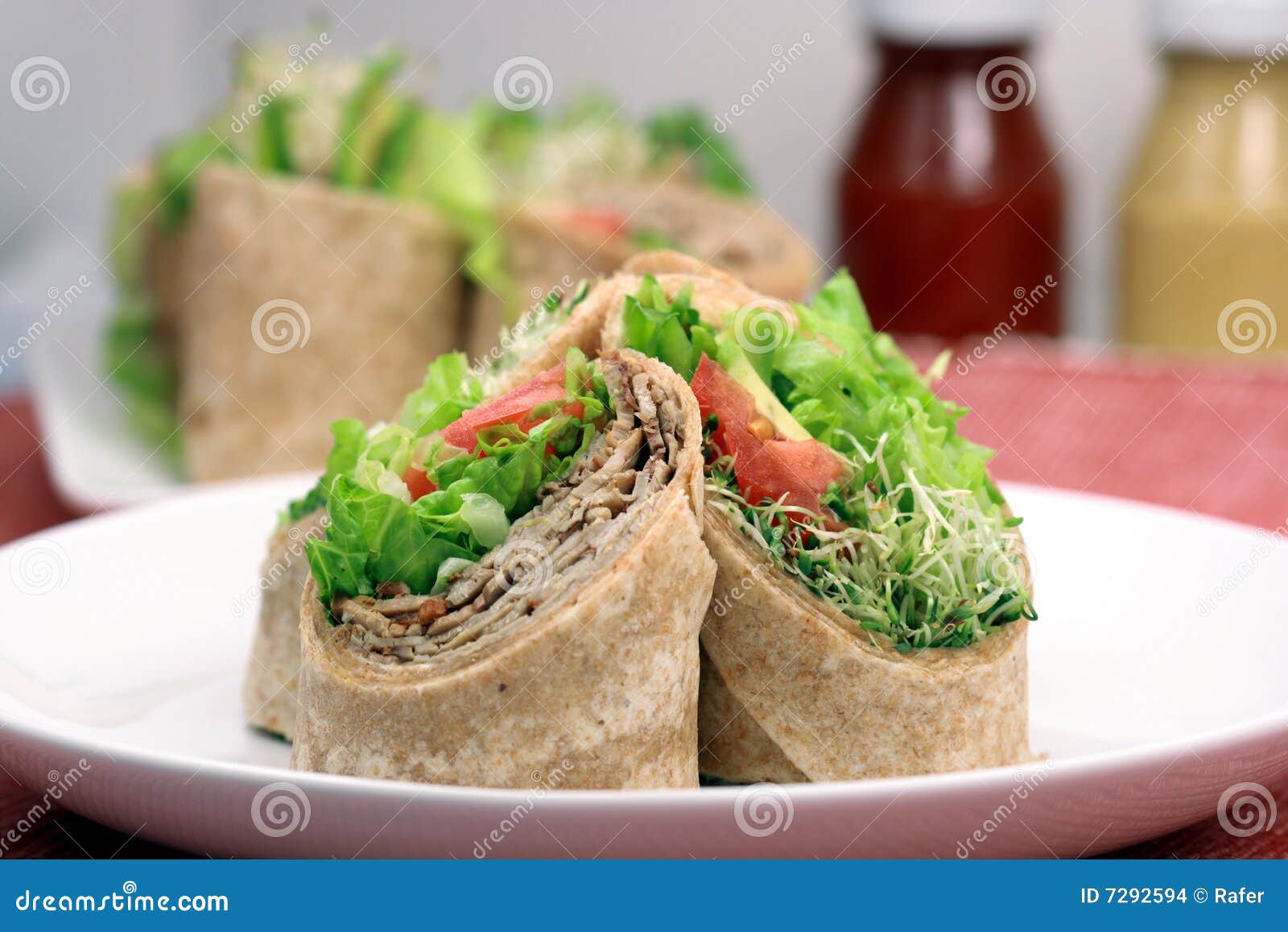 Organic sandwich wraps stock photo. Image of diet, cooked - 7292594