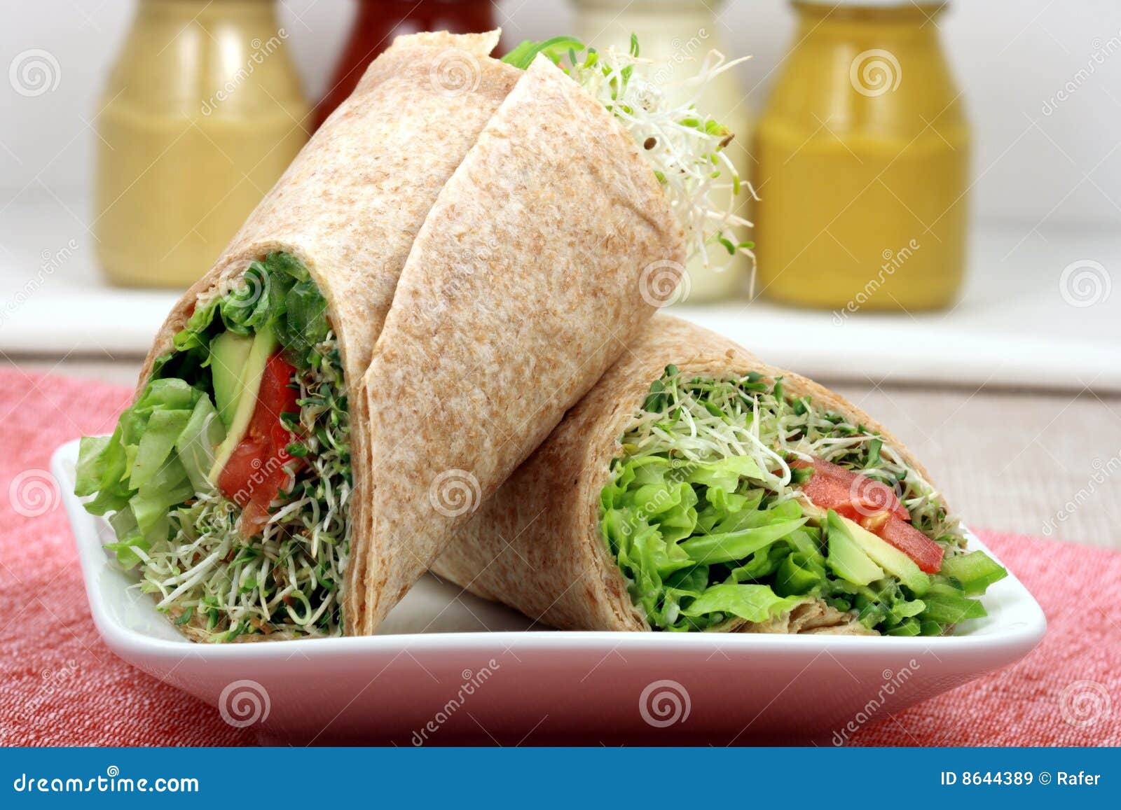 Organic sandwich wraps stock image. Image of french, healthy - 8644389