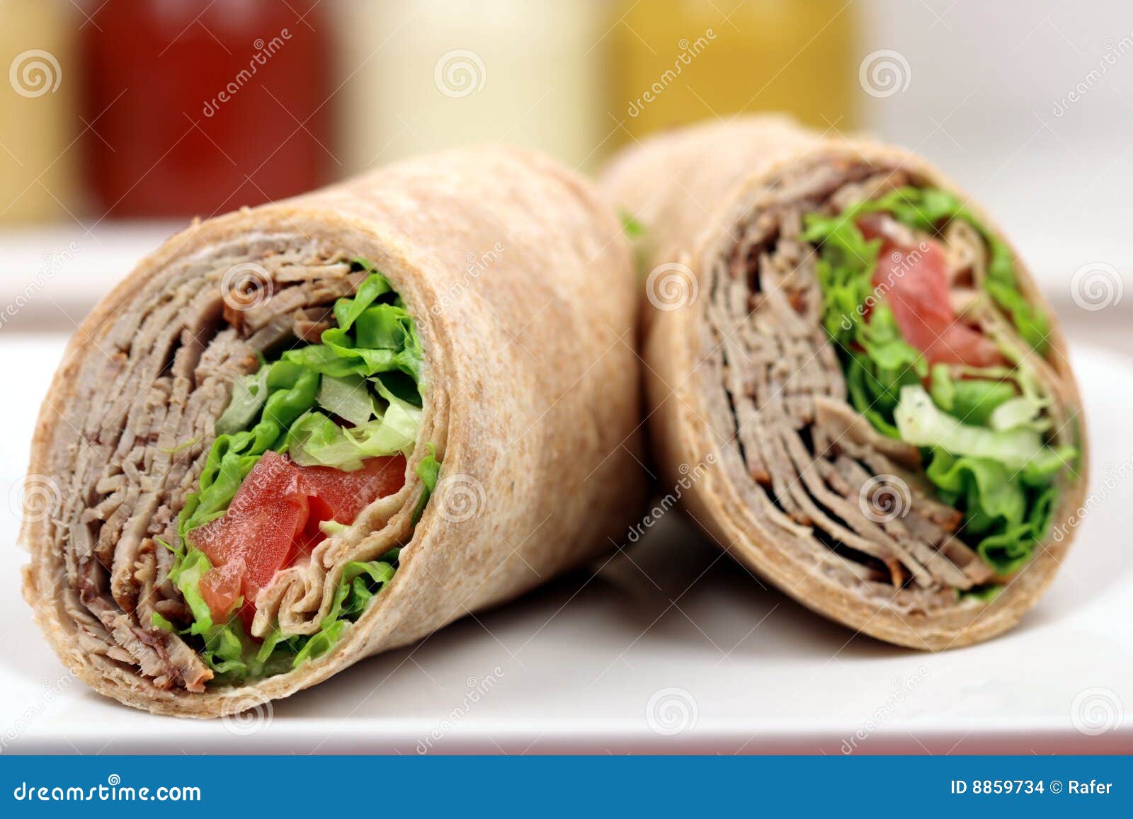 Organic sandwich wraps stock photo. Image of cooked, catering - 8859734
