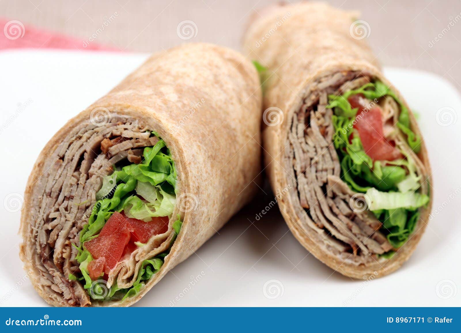 Organic sandwich wraps stock image. Image of meal, fast - 8967171