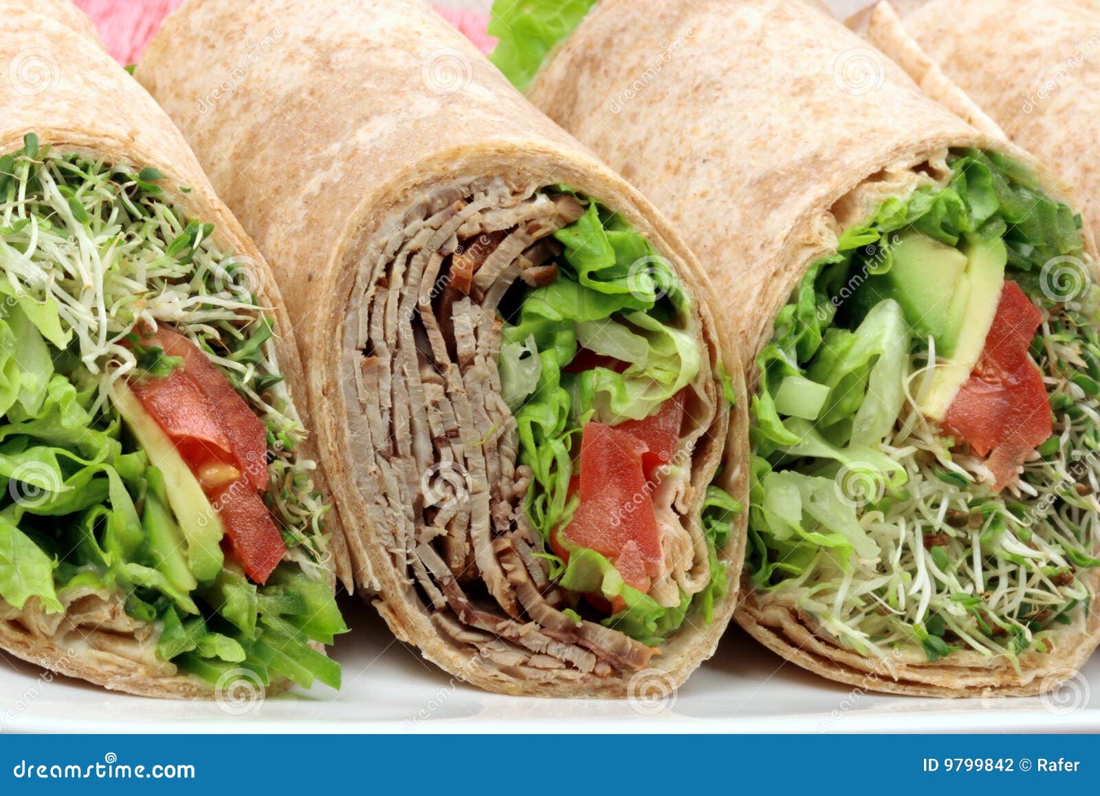 Organic sandwich wraps stock photo. Image of fast, fresh - 9799842