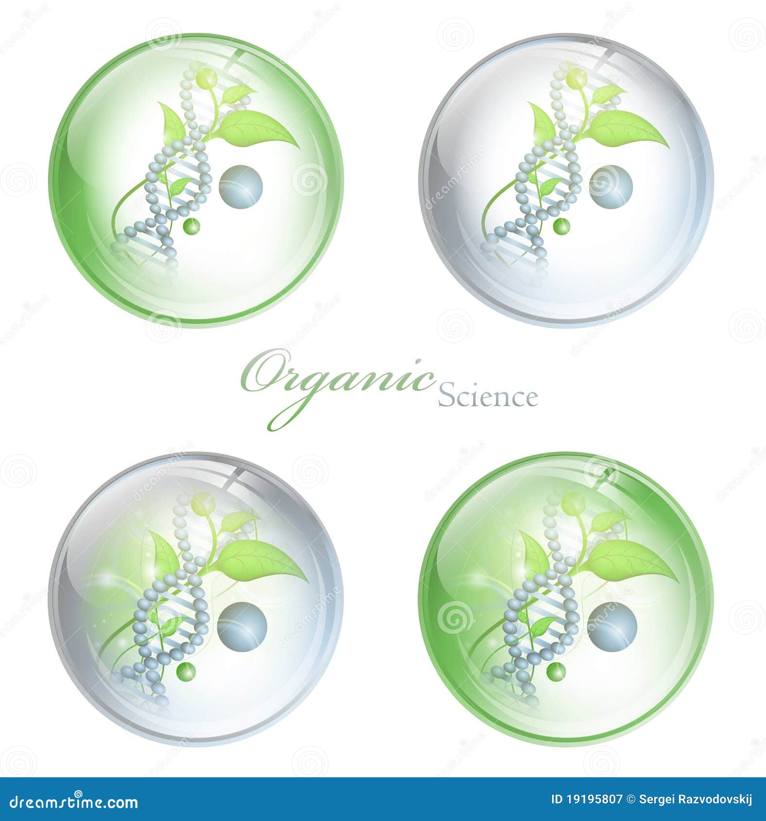 Organic Science Glossy Balls Stock Vector - Illustration of genetically ...