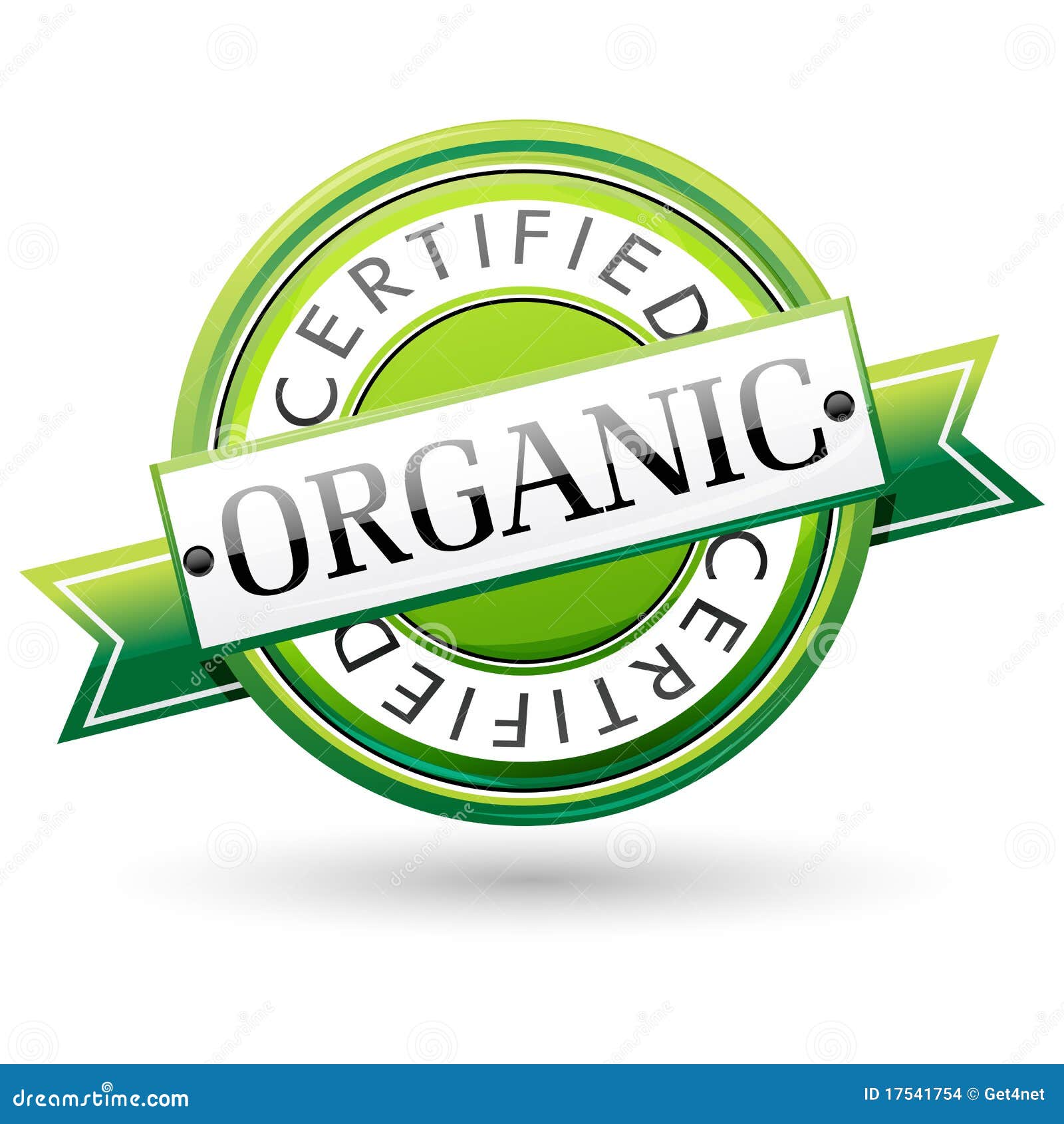 Organic seal stock vector. Illustration of approval, healthy - 17541754