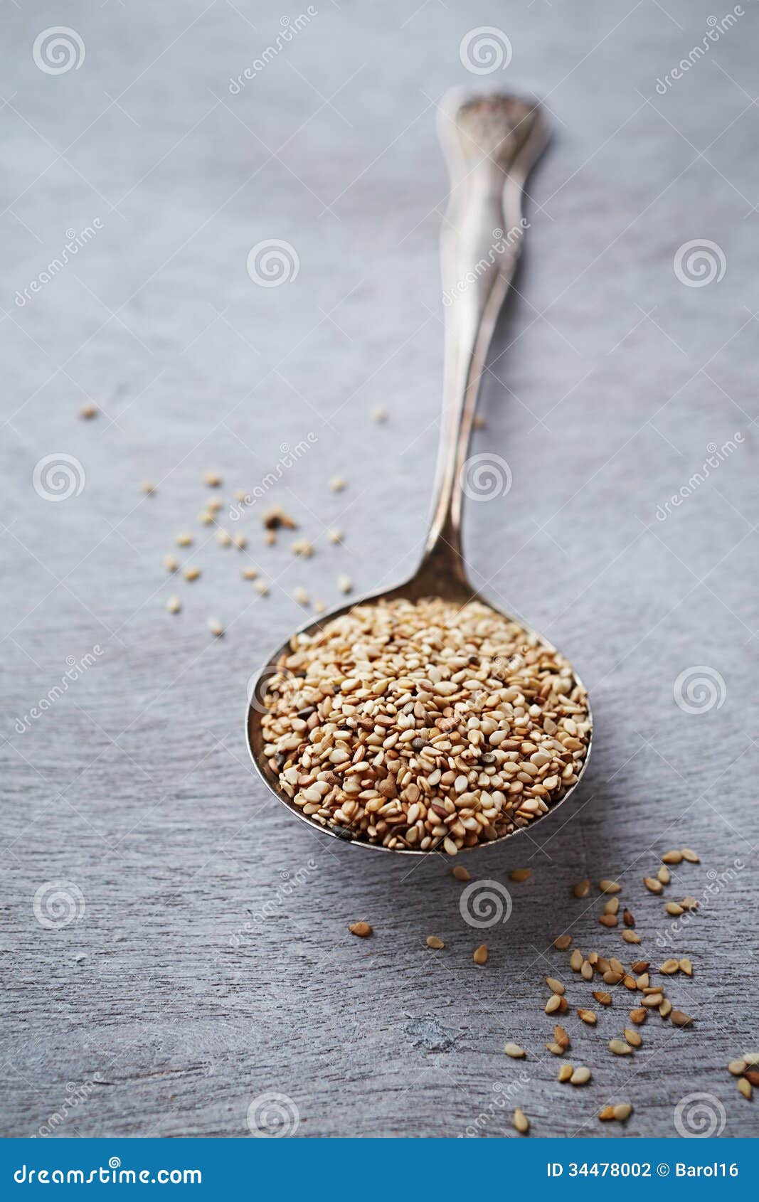 Organic Sesame Seeds on a Spoon (unhulled) Stock Photo - Image of ...