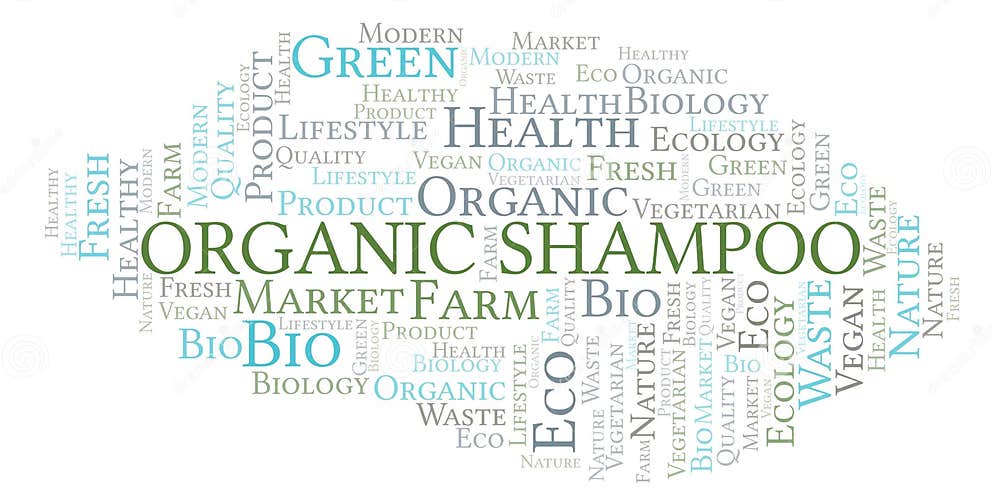 Organic Shampoo Word Cloud. Stock Illustration - Illustration of nature ...