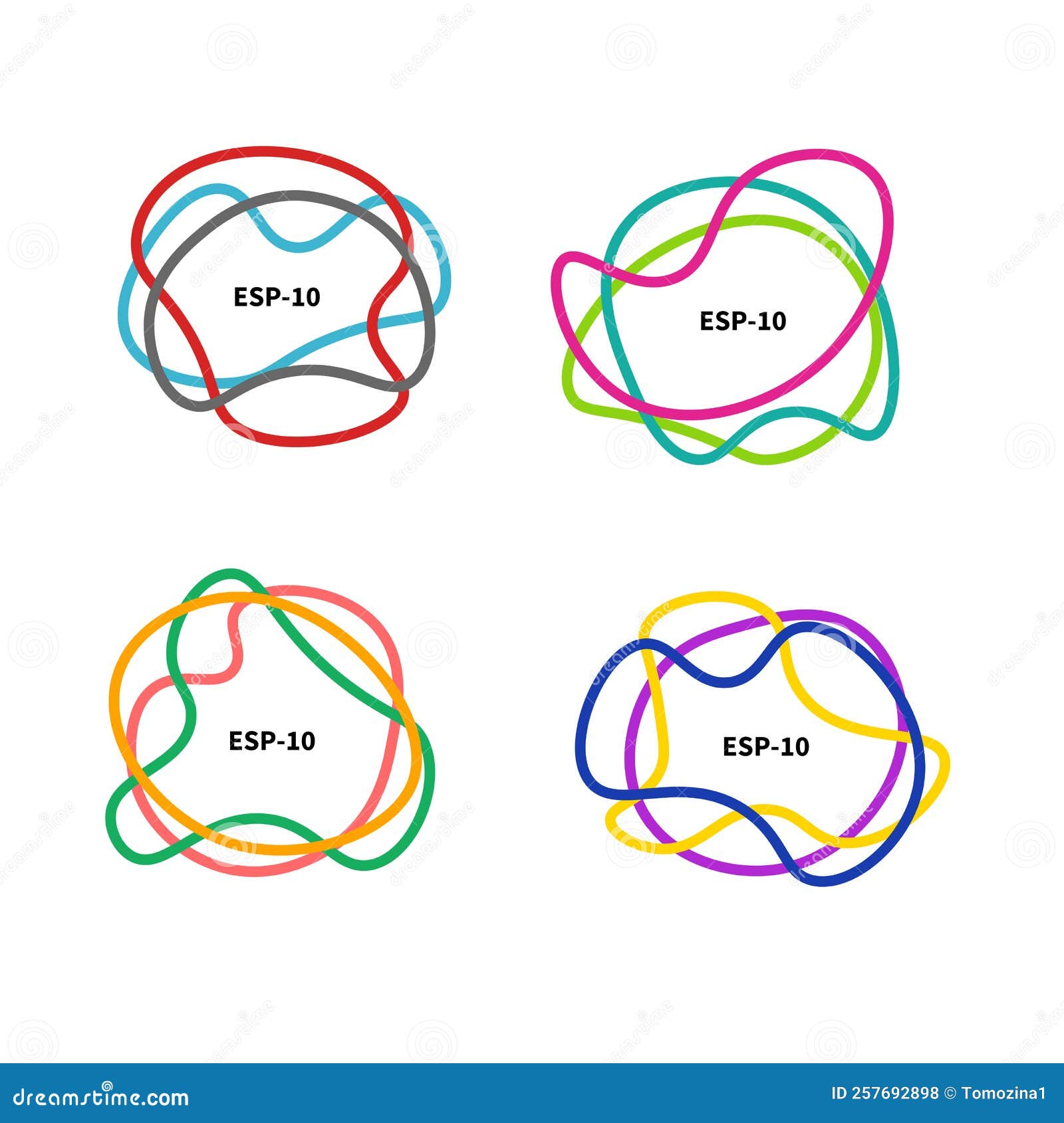 Organic Shape, Abstract Frame, Geometric Border Stock Vector ...