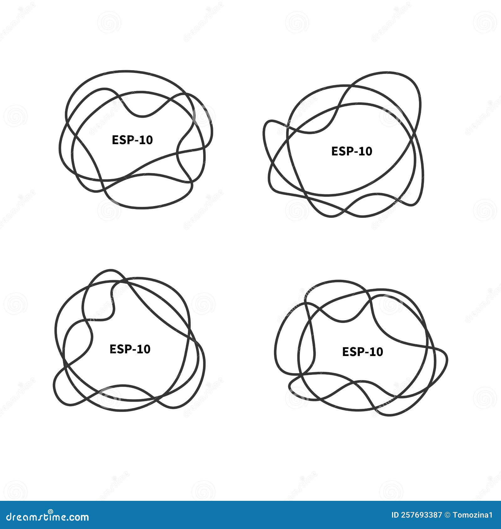 Organic Shape, Abstract Frame, Geometric Border Stock Vector ...