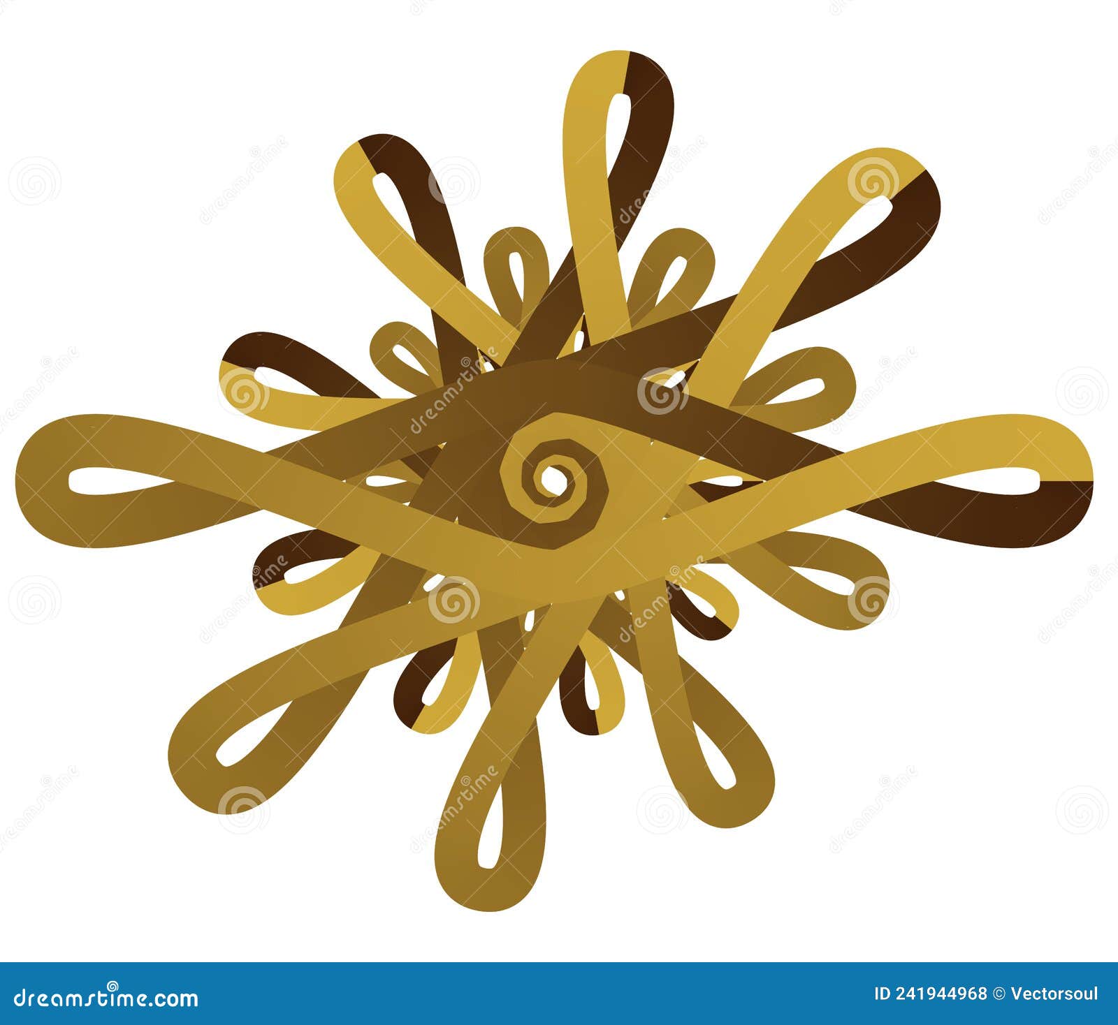 Organic Shape Design Element. Random Curvy, Curved Lines Intersecting ...