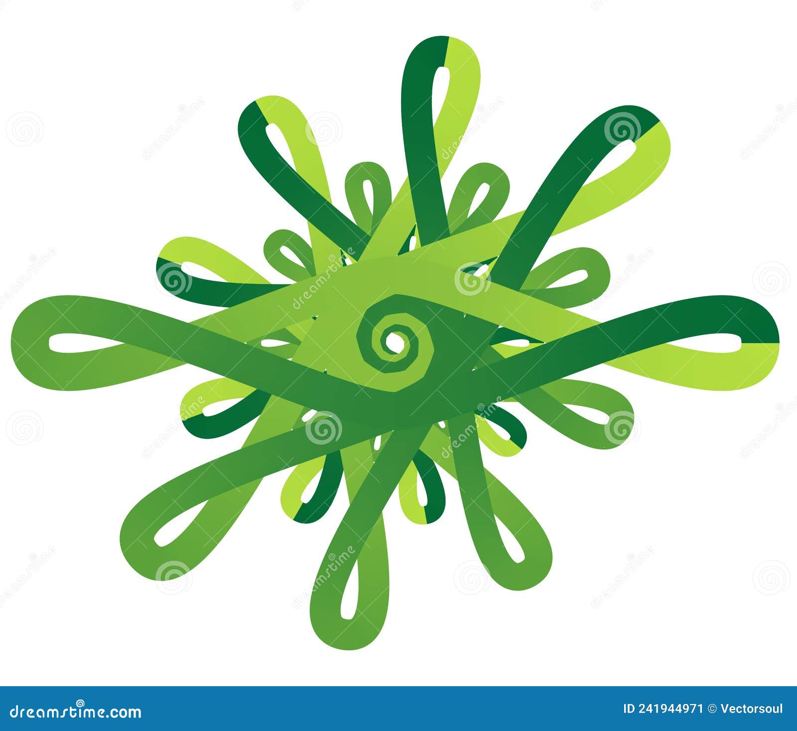 Organic Shape Design Element. Random Curvy, Curved Lines Intersecting ...