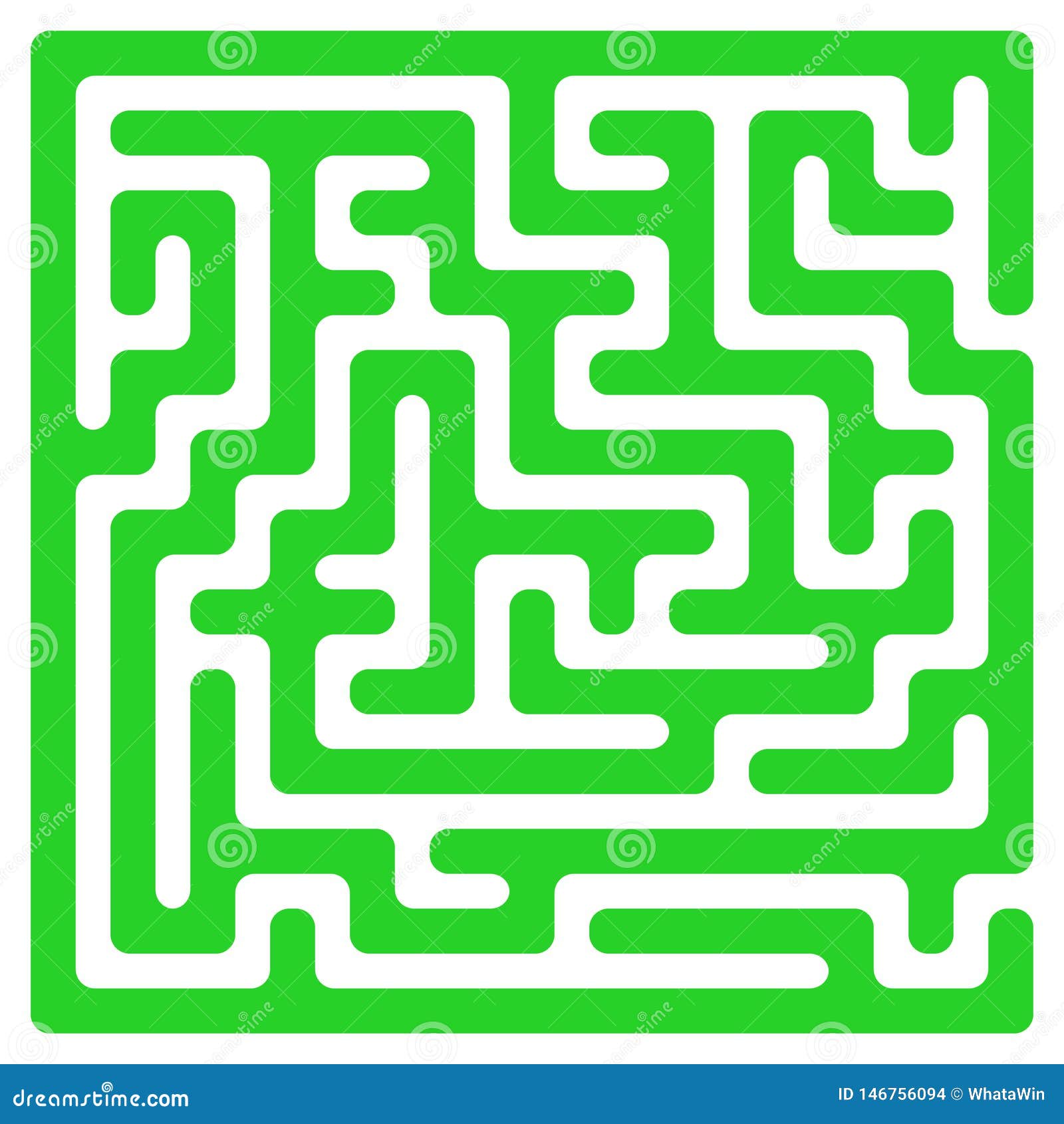 Organic Shape Green Maze Design. Solve Problem Concept Stock Vector ...