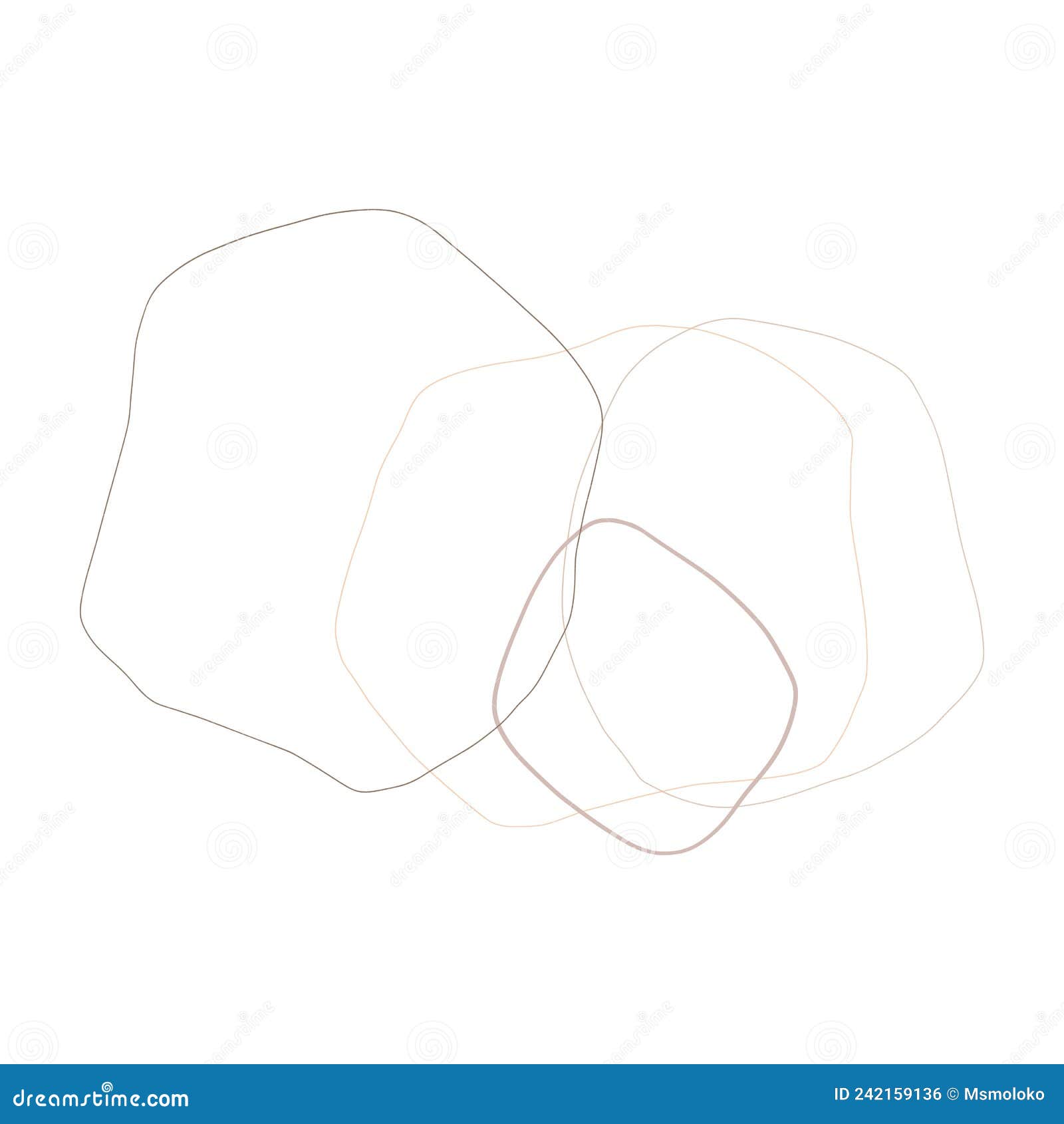 Organic Shape Linear Doodle Illustration Stock Vector - Illustration of ...