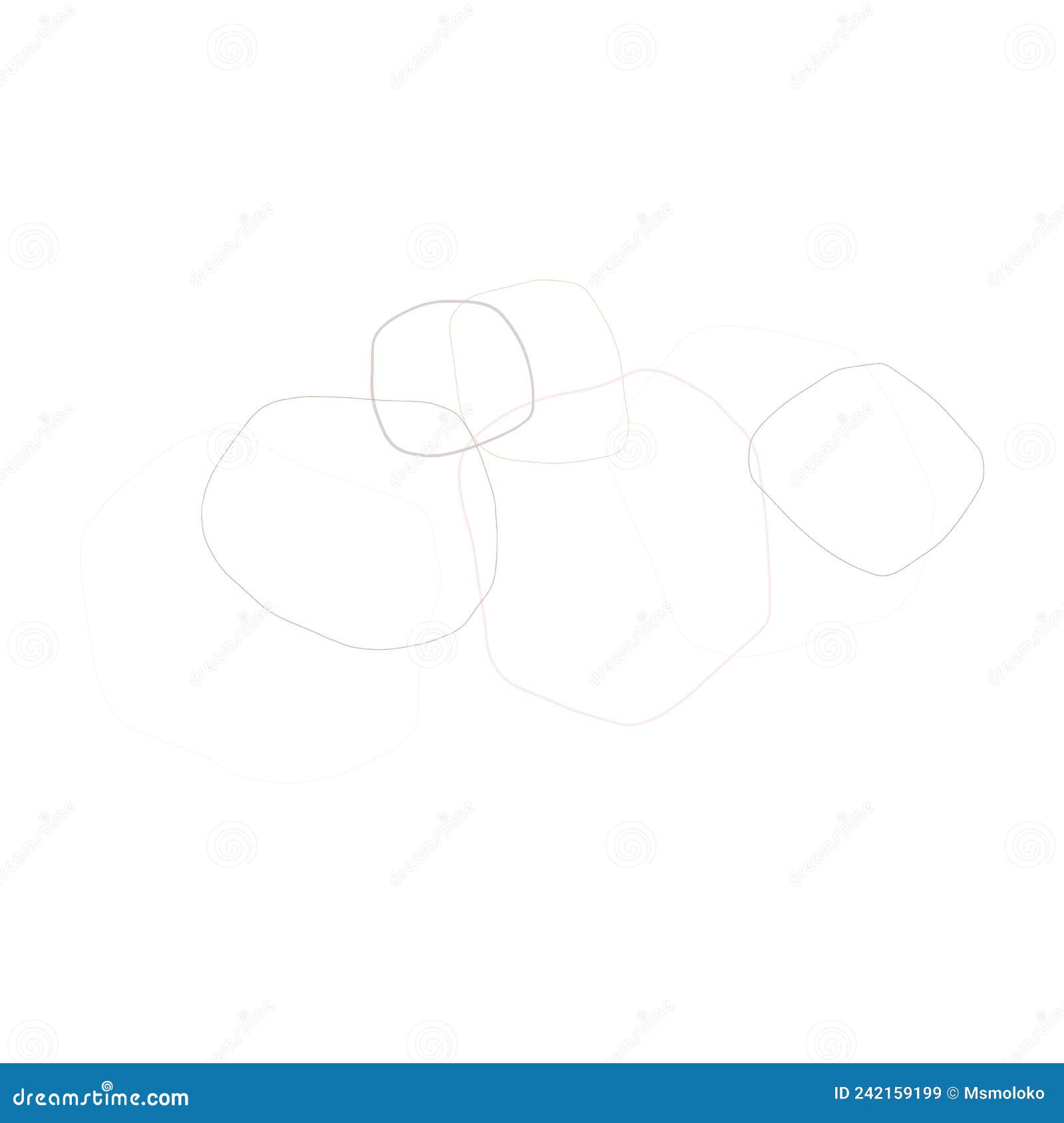 Organic Shape Linear Doodle Illustration Stock Vector - Illustration of ...