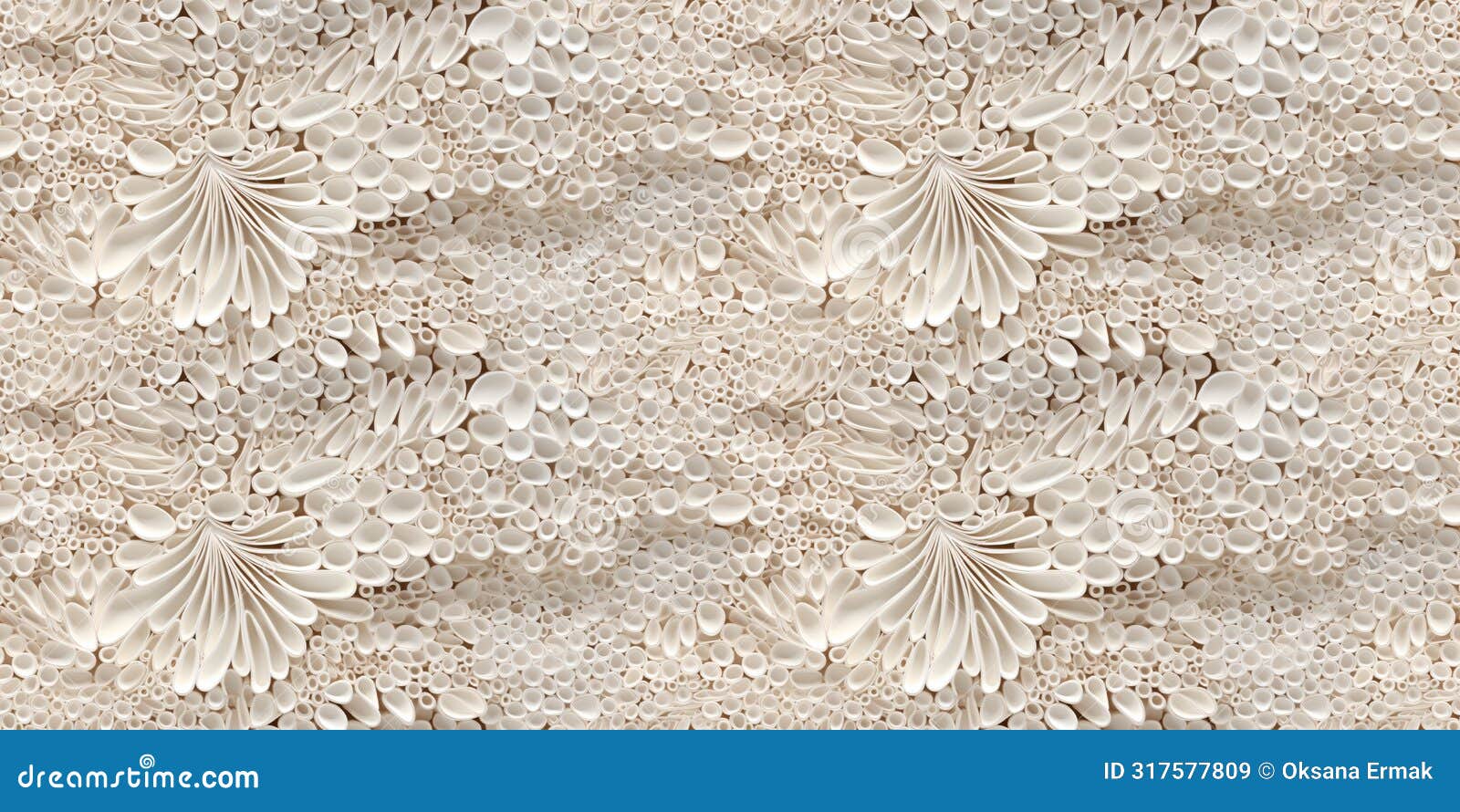 Organic Shapes Background, White 3d Seamless Pattern, Soft Wavy Texture ...