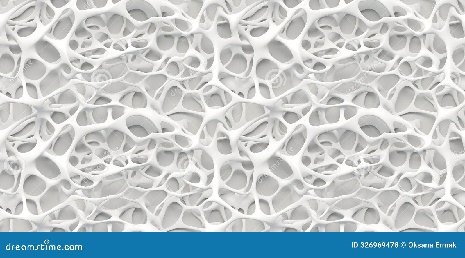 Organic Shapes Background, White 3d Seamless Pattern, Soft Wavy Texture ...