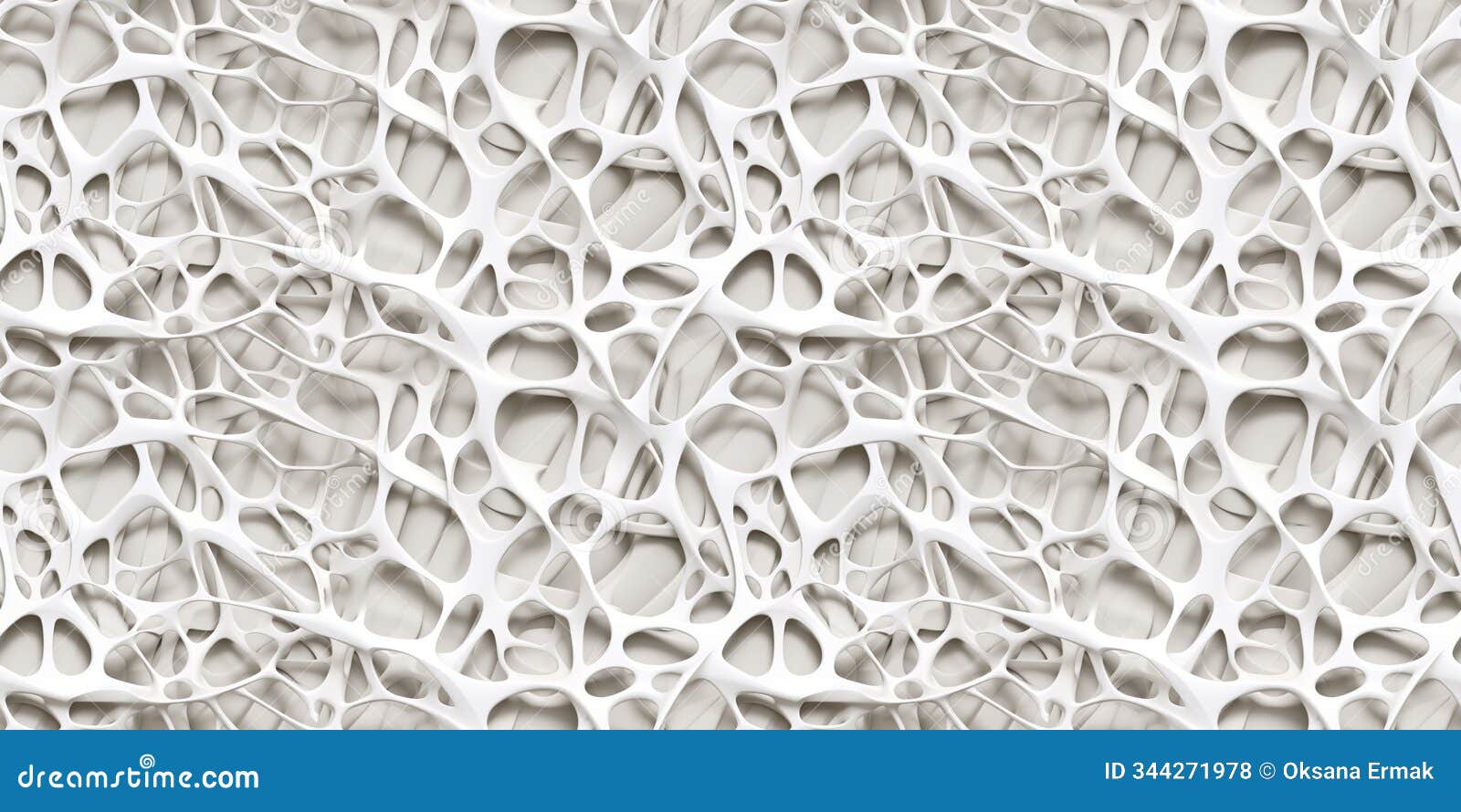 Organic Shapes Background, White 3d Seamless Pattern, Soft Wavy Texture ...