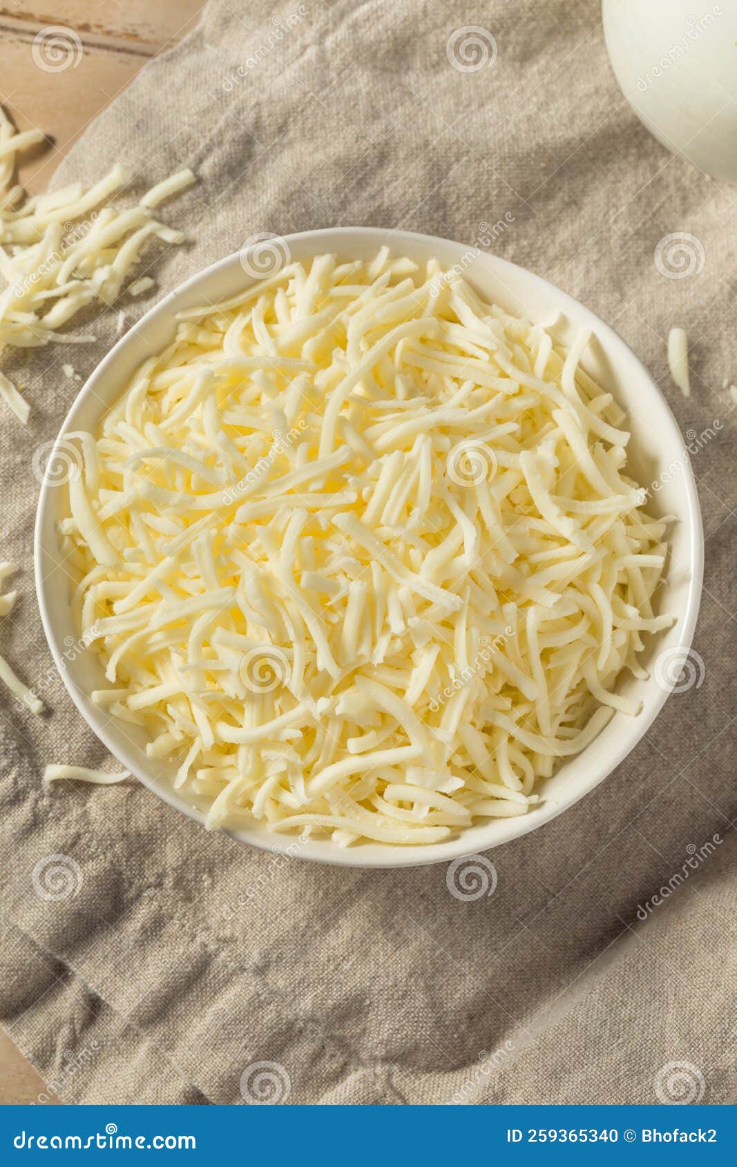 Organic Shredded Mozzarella Cheese Stock Photo - Image of fresh ...