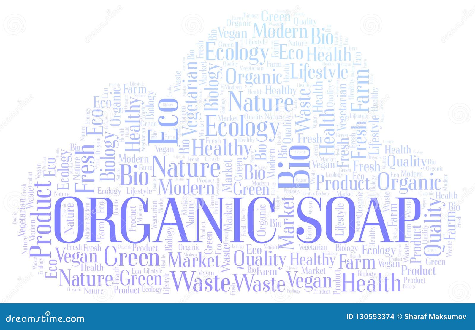 Organic Soap word cloud. stock illustration. Illustration of bubble ...