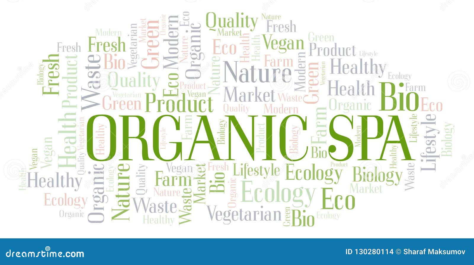 Organic Spa word cloud. stock illustration. Illustration of poster ...