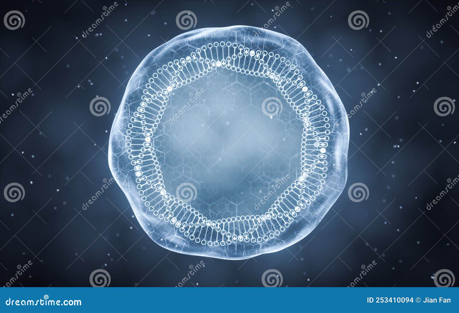 Organic Sphere with Chain Structure Inside, 3d Rendering Stock ...