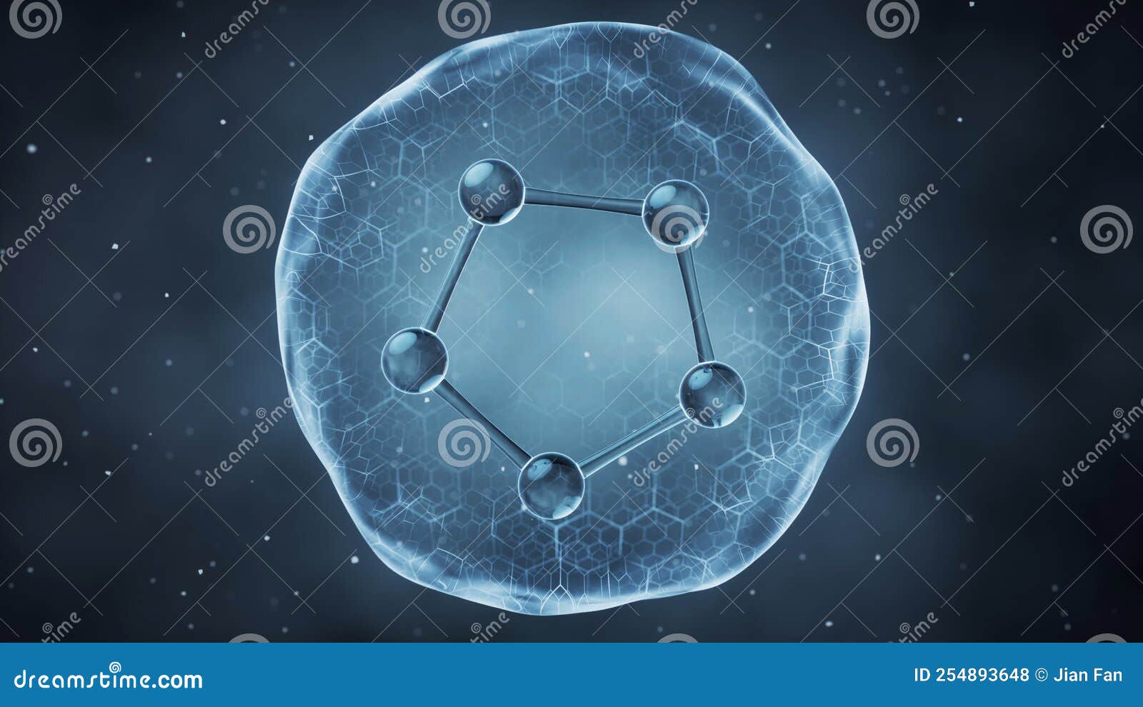 Organic Sphere with Molecule Inside, 3d Rendering Stock Footage - Video ...