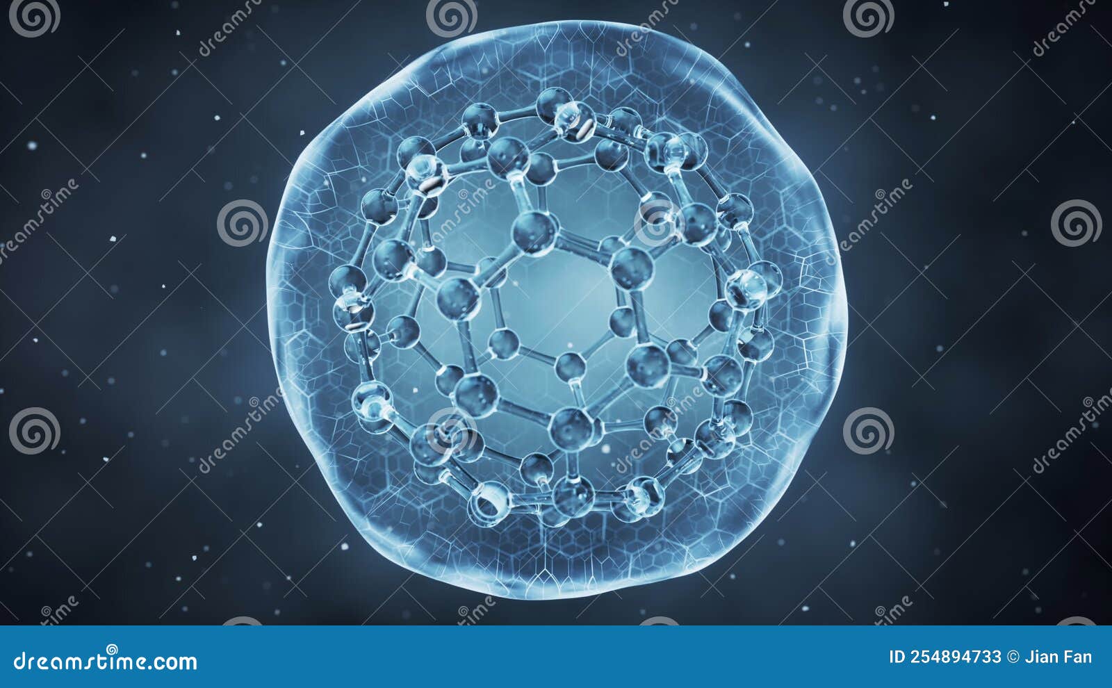 Organic Sphere with Molecule Inside, 3d Rendering Stock Video - Video ...