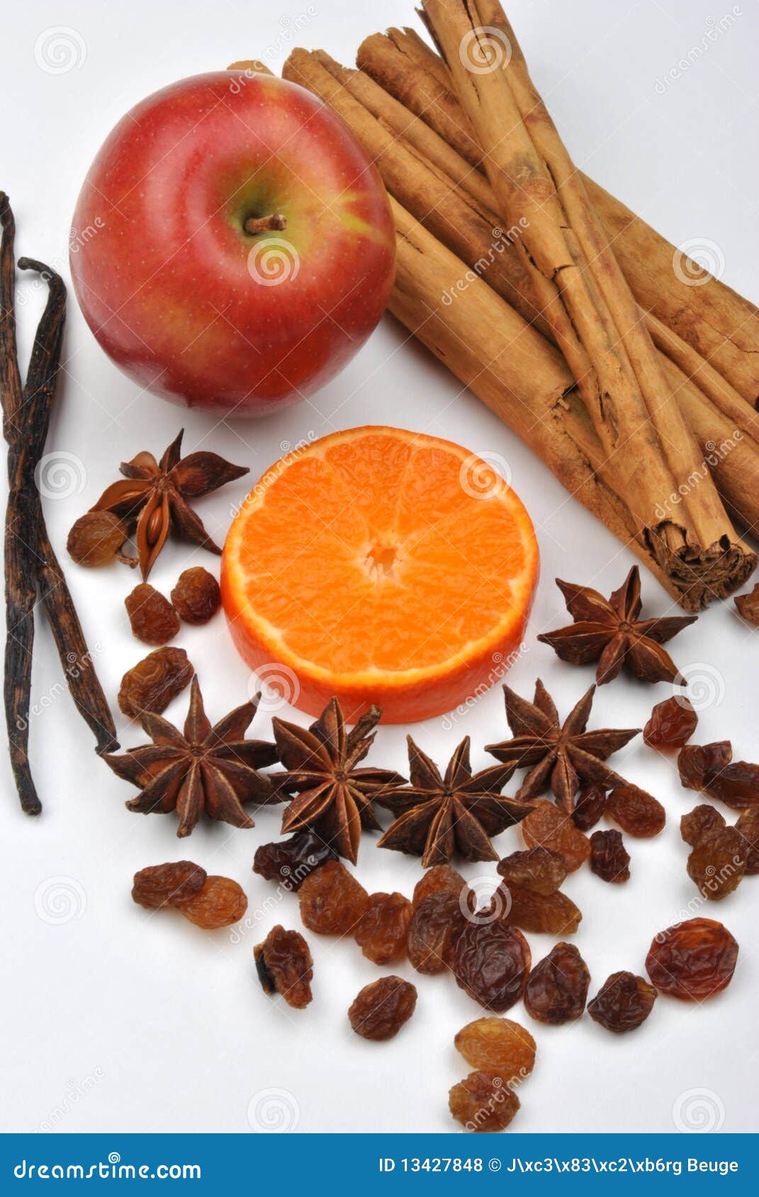 Organic Spice, Orange and Apple Stock Photo - Image of ground, aroma ...