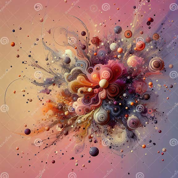 Organic Splatter Irregular Flowing Shapes Stock Illustration ...