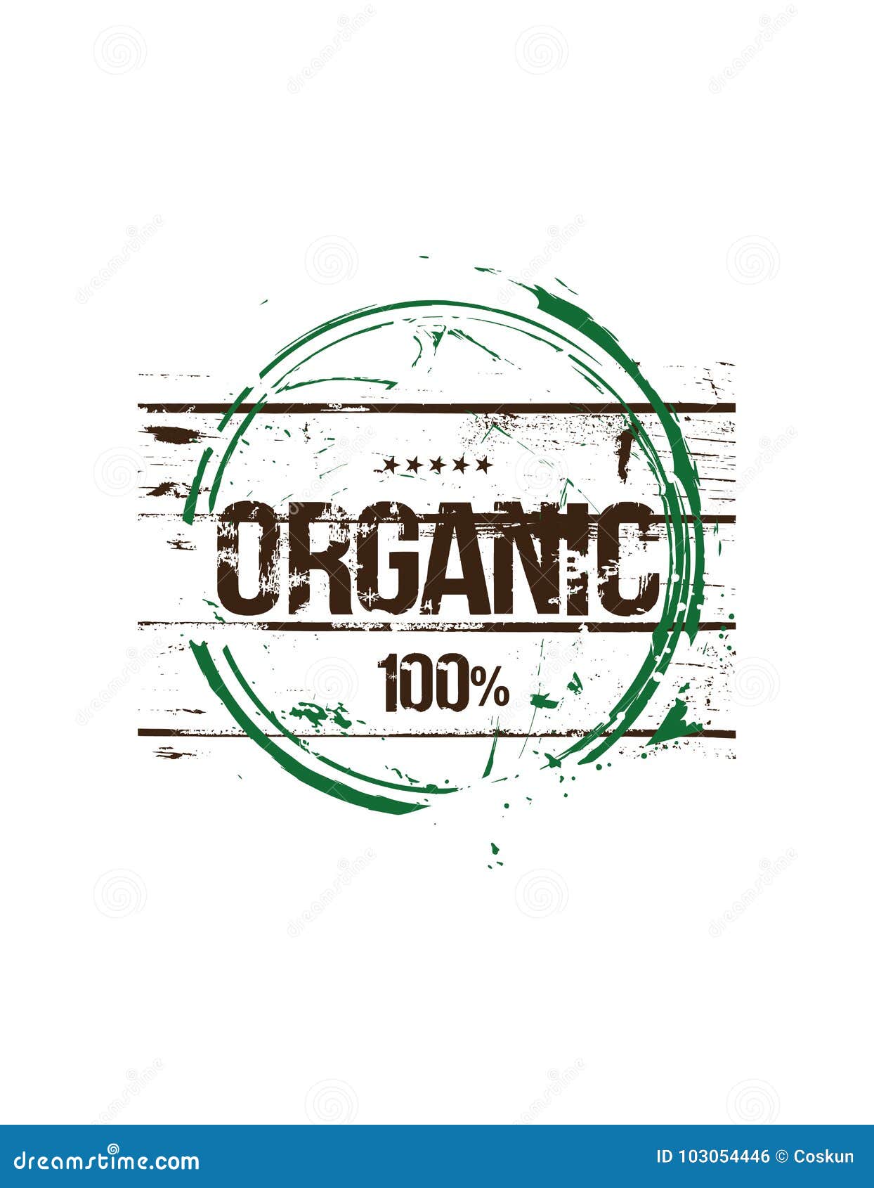Organic stamp stock vector. Illustration of sticker - 103054446