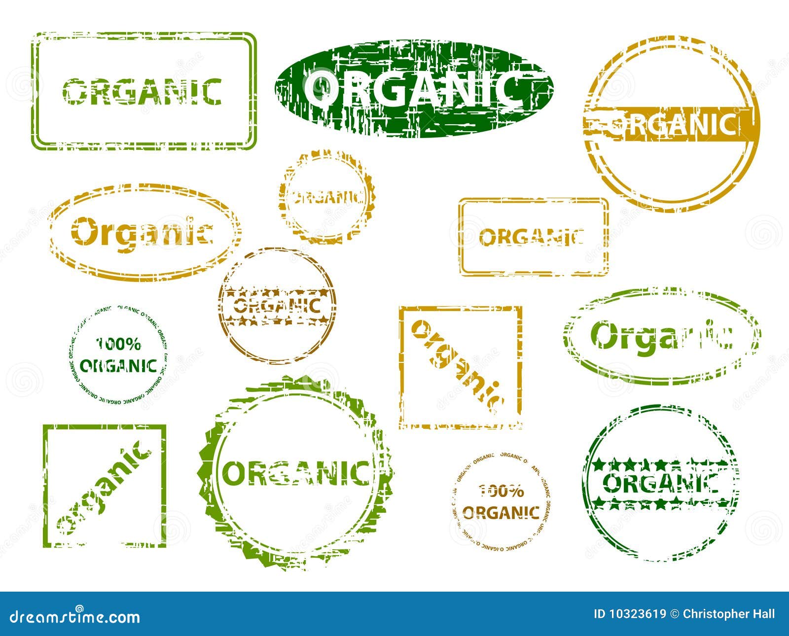 Organic Stamps stock vector. Illustration of fresh, style - 10323619